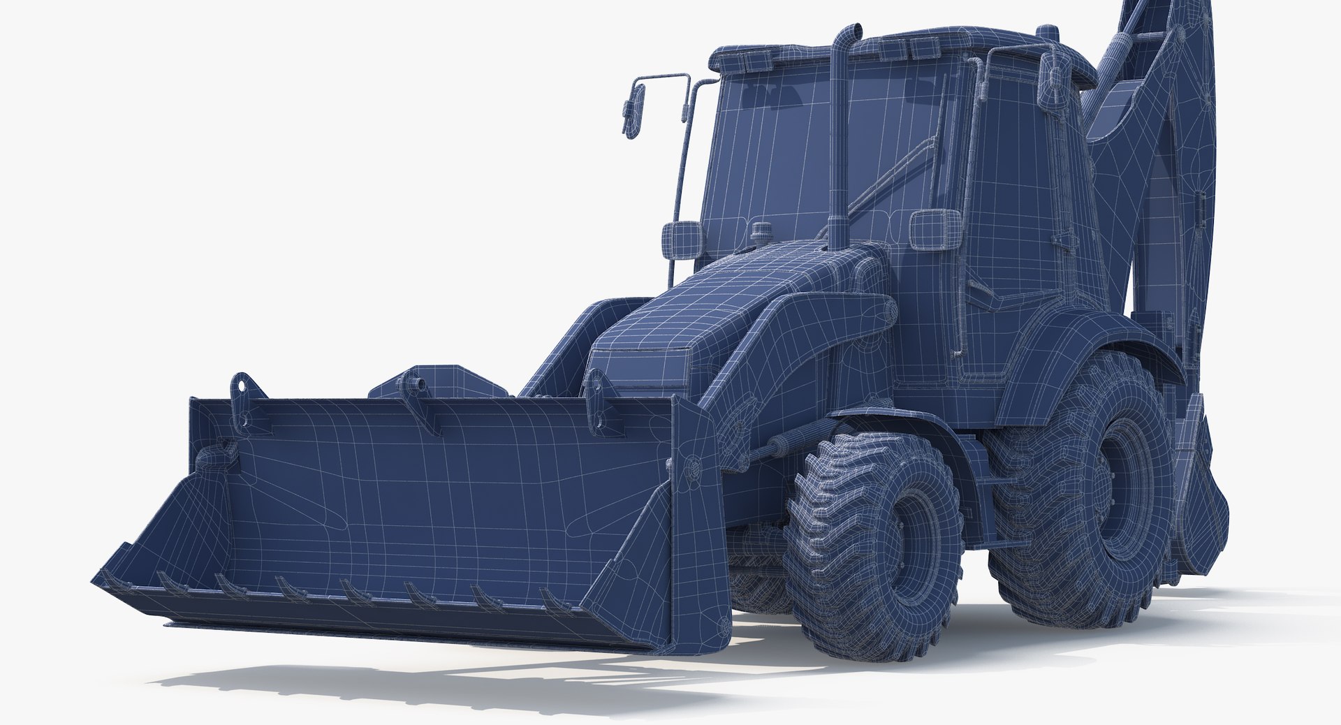 backhoe rigged 3d max