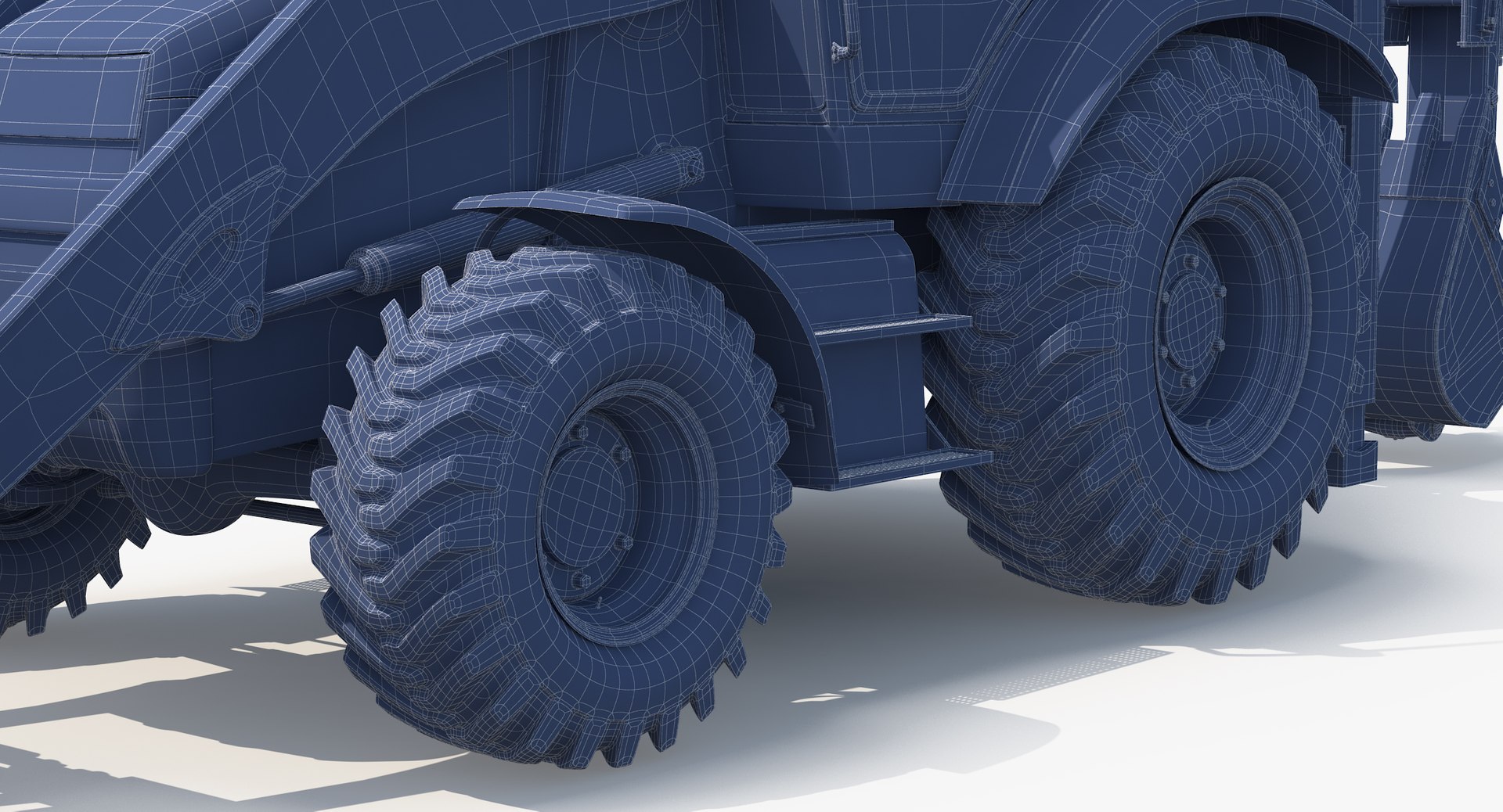 backhoe rigged 3d max