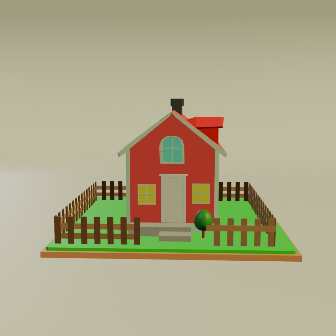 Low Poly Cartoon House 3D Model - TurboSquid 2380531