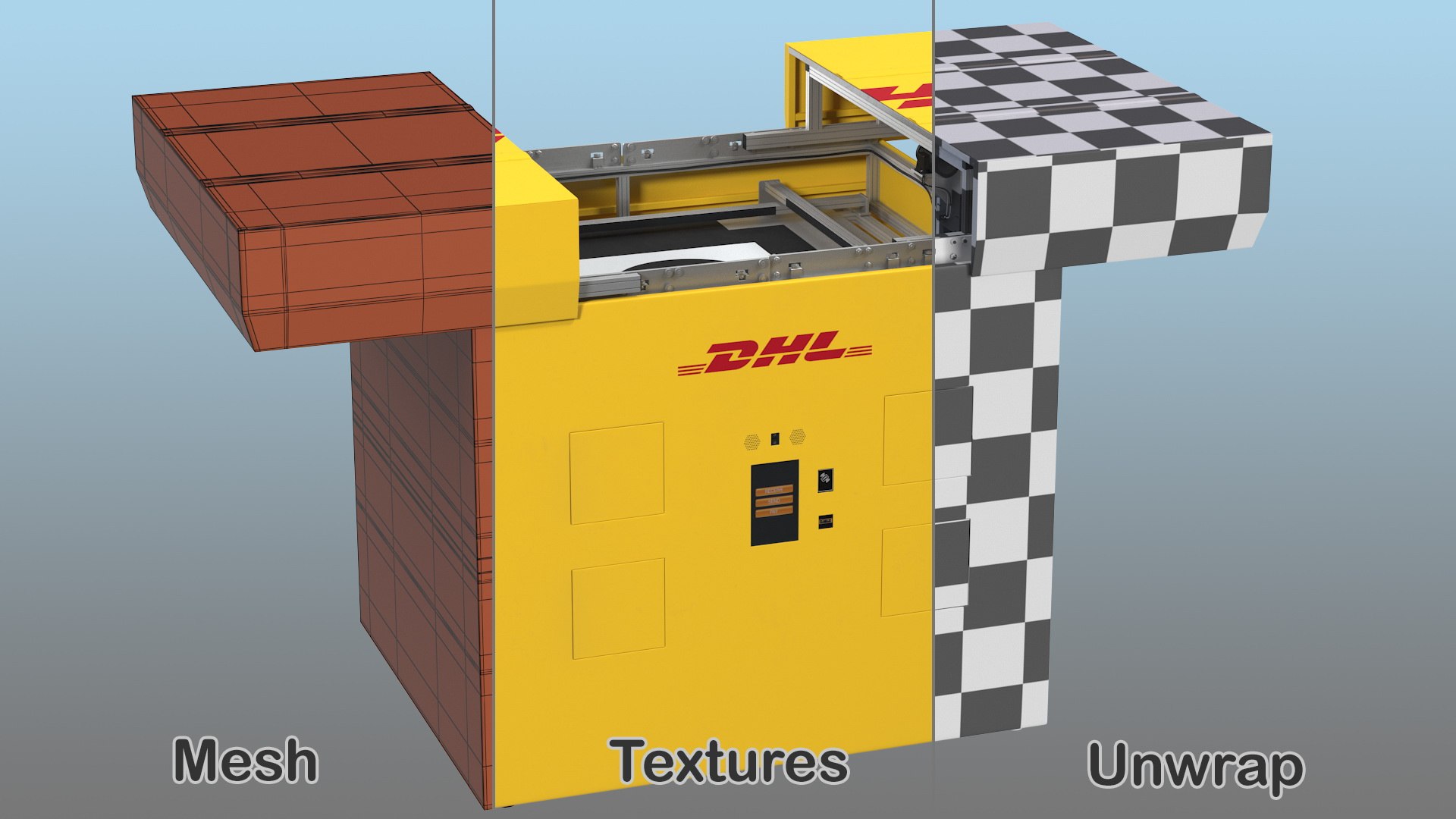 Dhl express delivery drone 3D model - TurboSquid 1603553