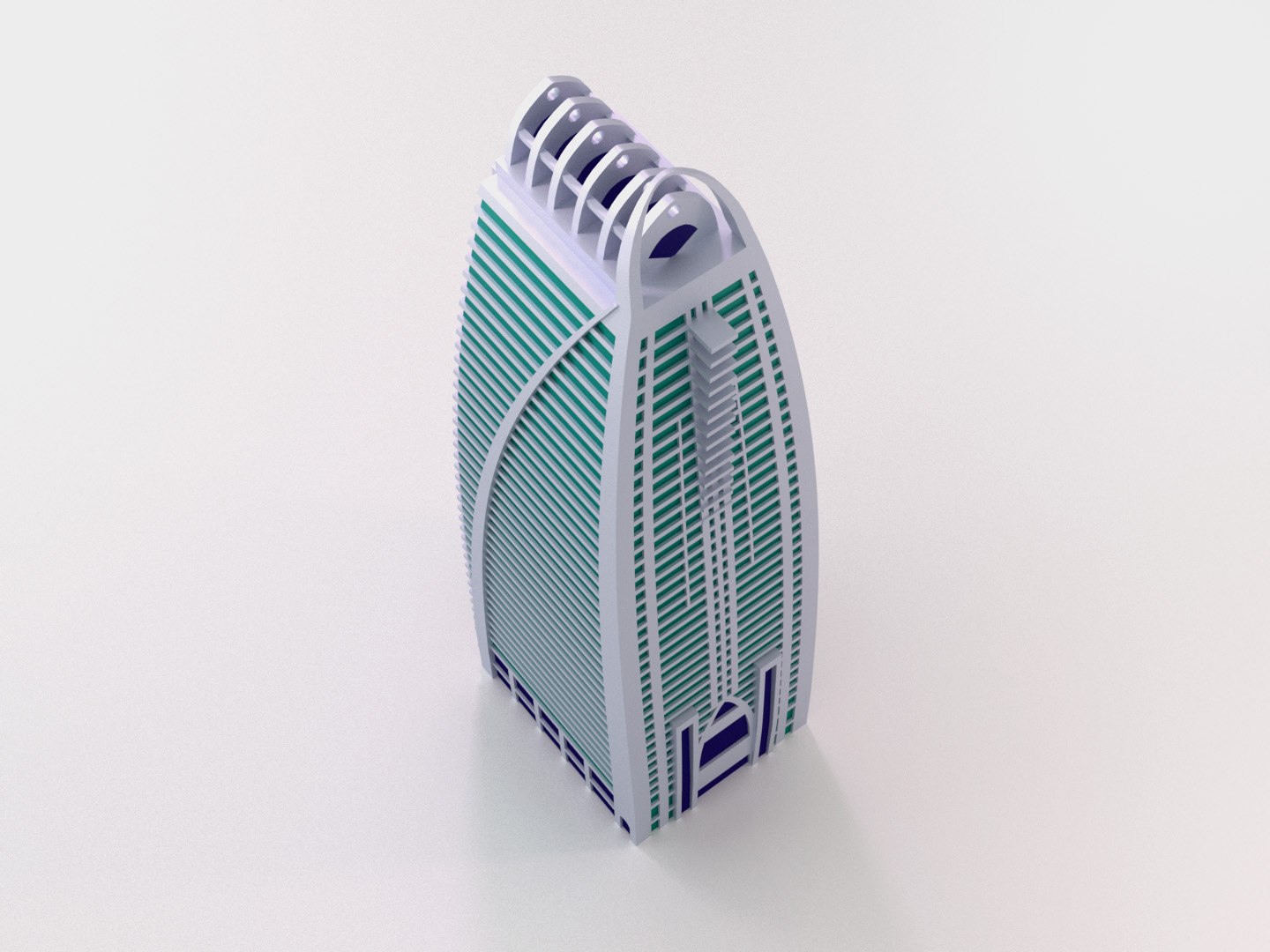 Dubai arch tower 3D - TurboSquid 1534978
