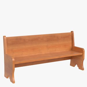 church bench 3d max