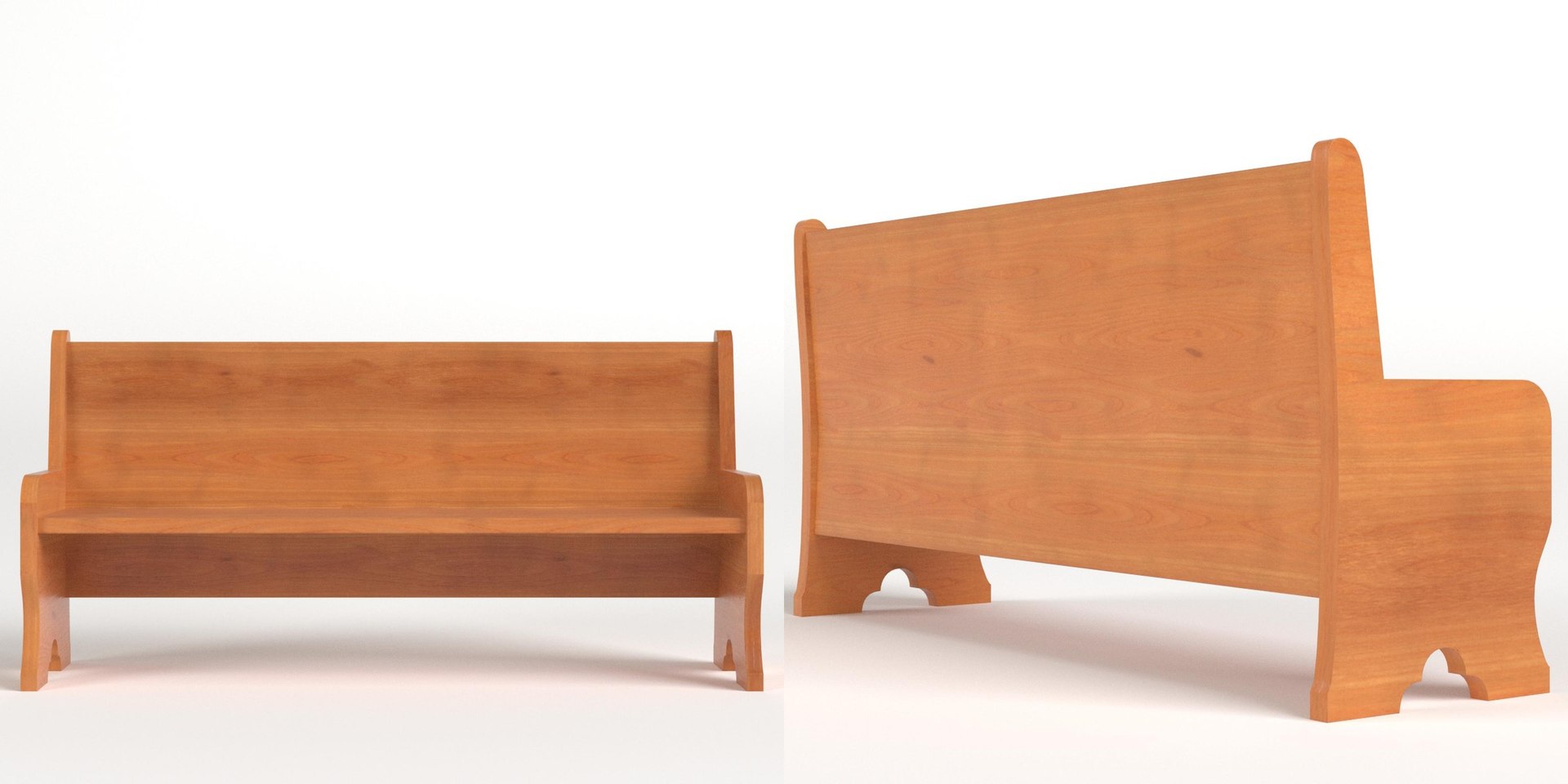 Church Bench 3D Model - TurboSquid 1498457