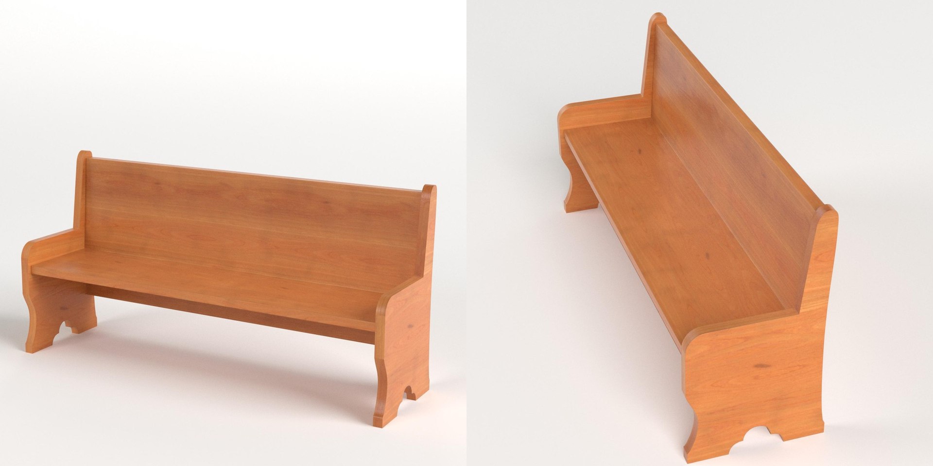 Church Bench 3D Model - TurboSquid 1498457