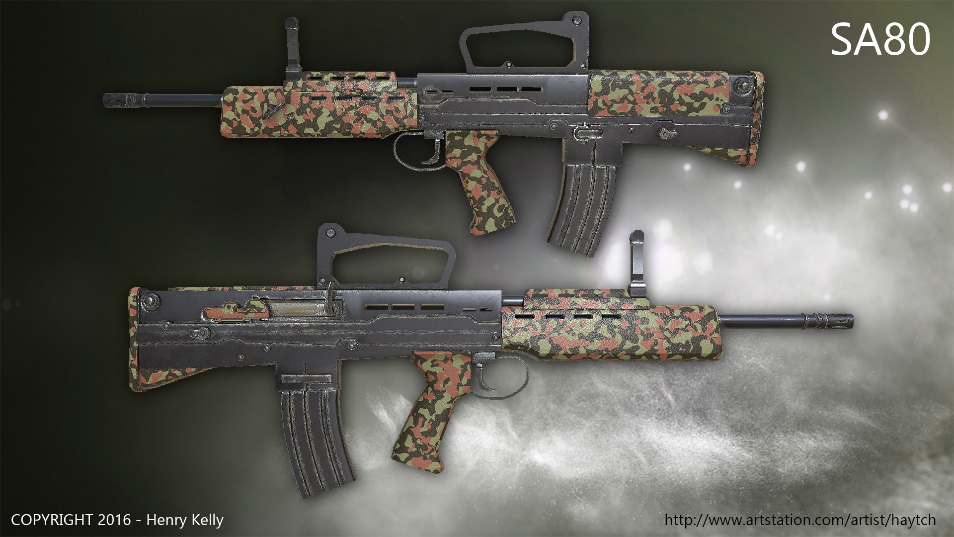 Sa80 A2 Ready 3d 3ds