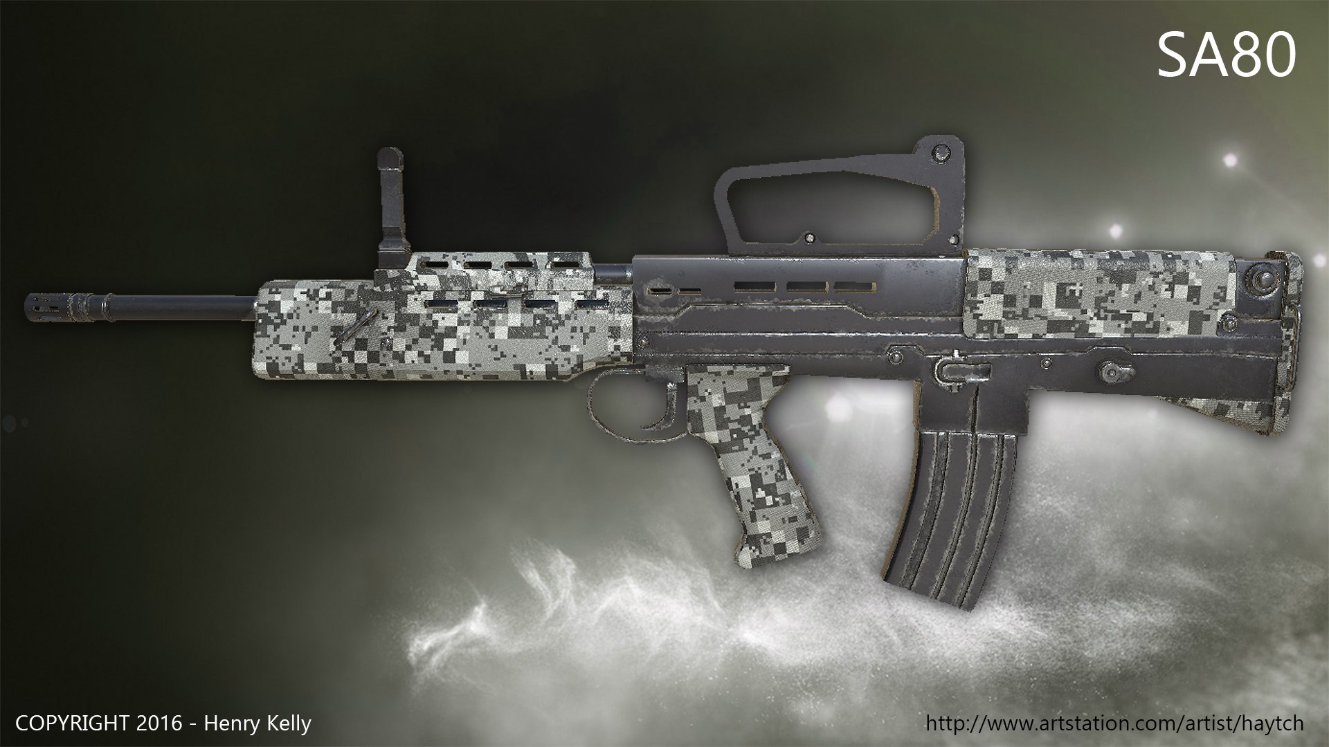 Sa80 A2 Ready 3d 3ds