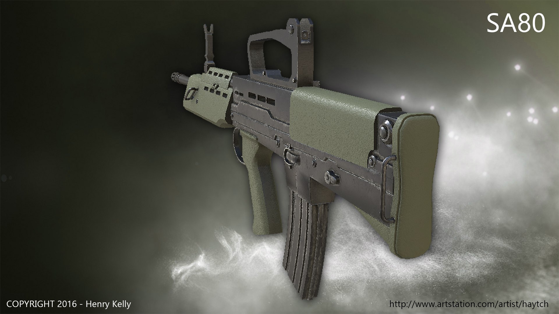 Sa80 A2 Ready 3d 3ds