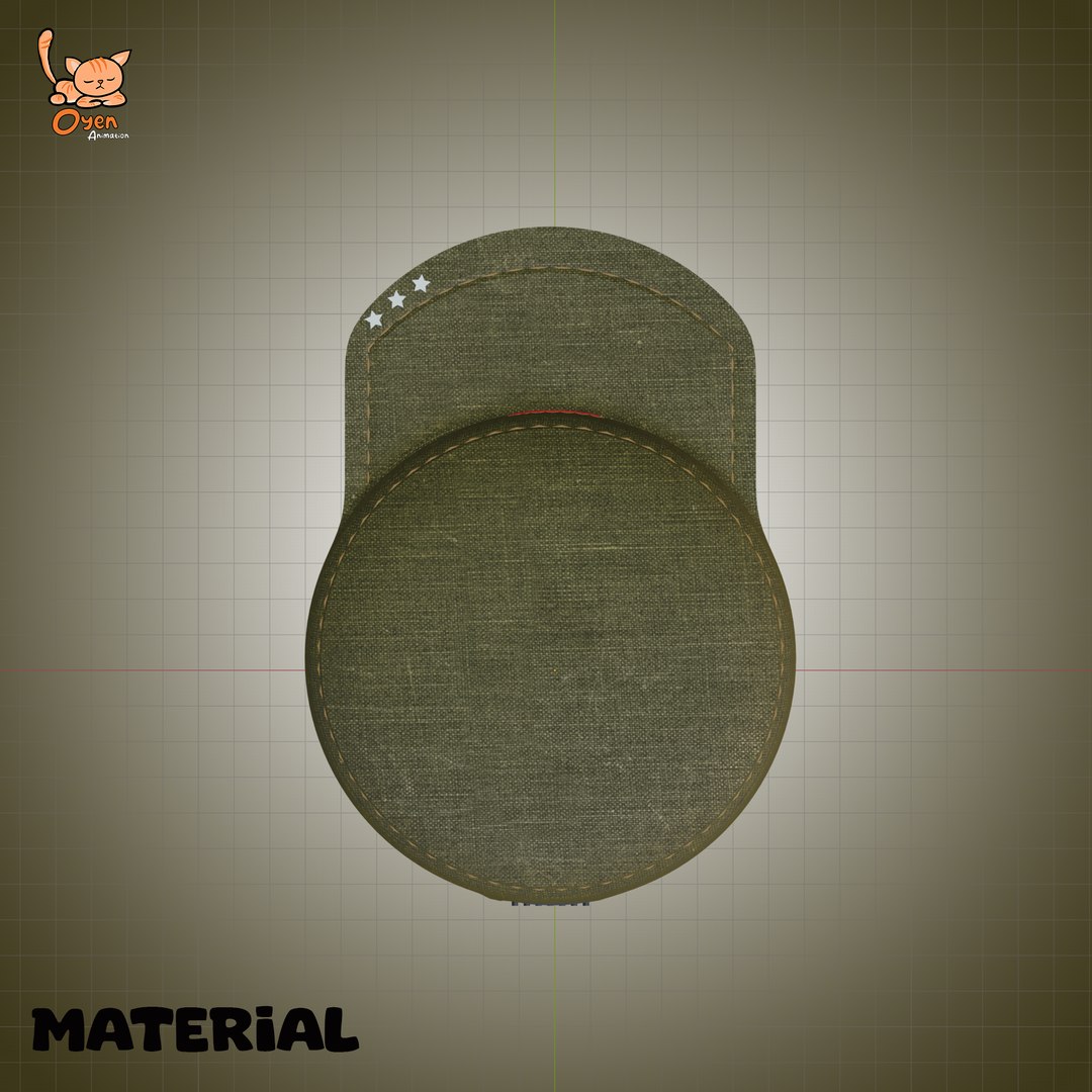 Military Service Cap Flat High Detailed 01 3D Model - TurboSquid 2245828