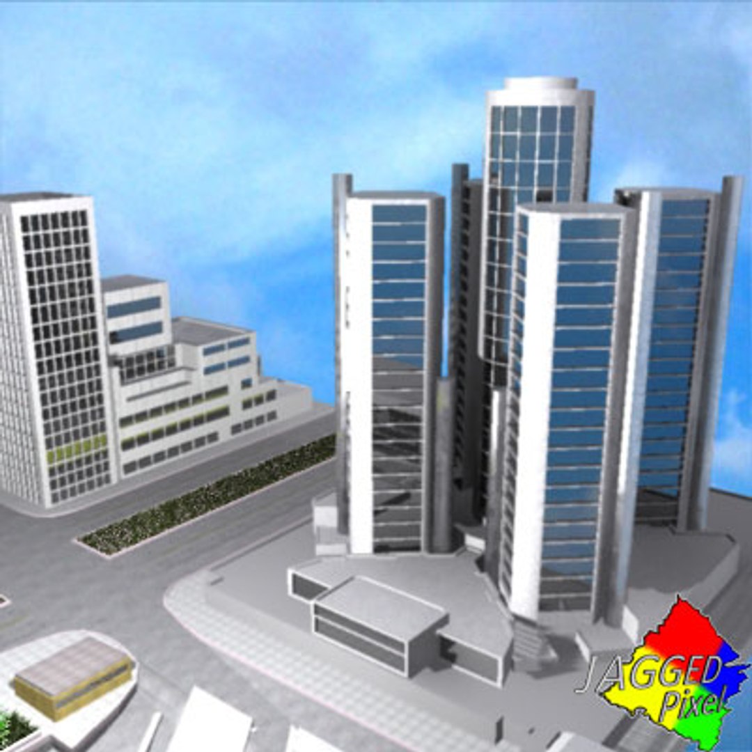 Detroit Winsor Tunnel Buildings 3d Model