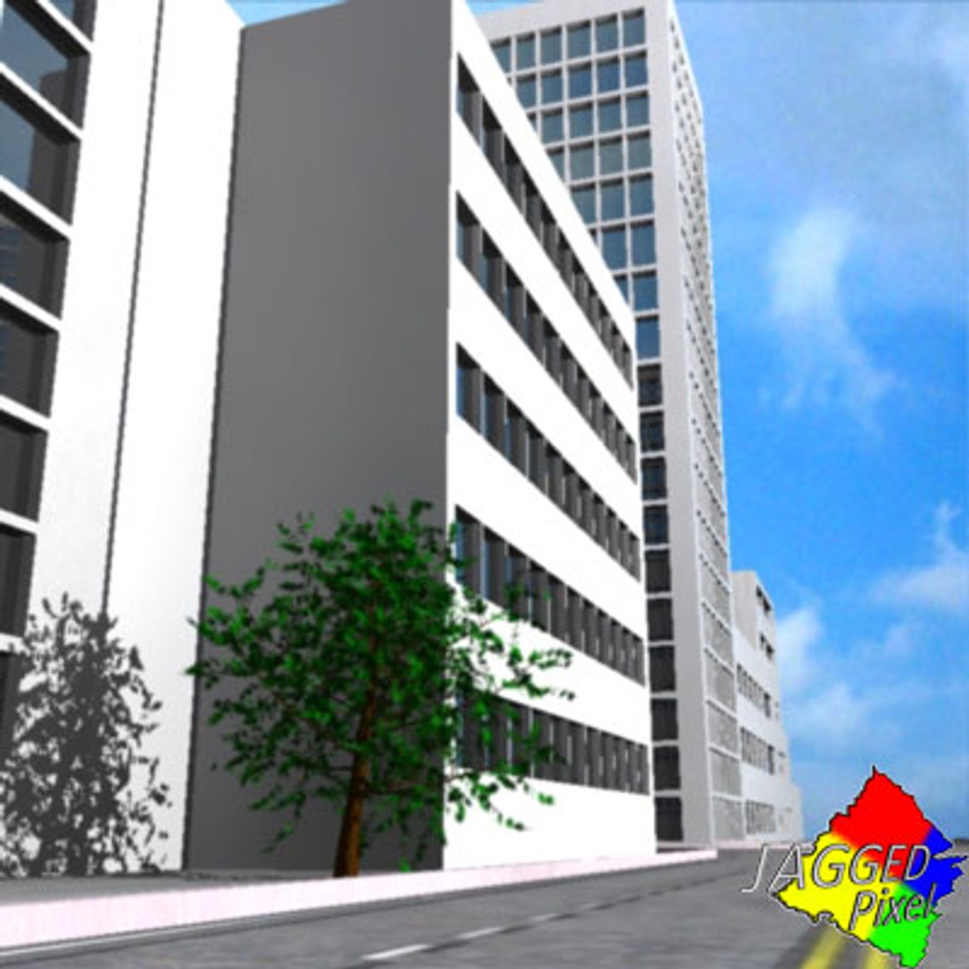 Detroit Winsor Tunnel Buildings 3d Model