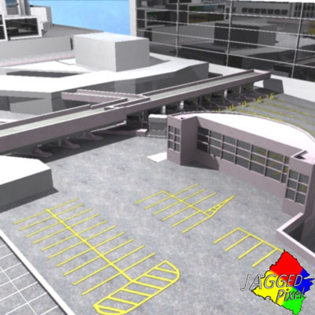 Detroit Winsor Tunnel Buildings 3d Model