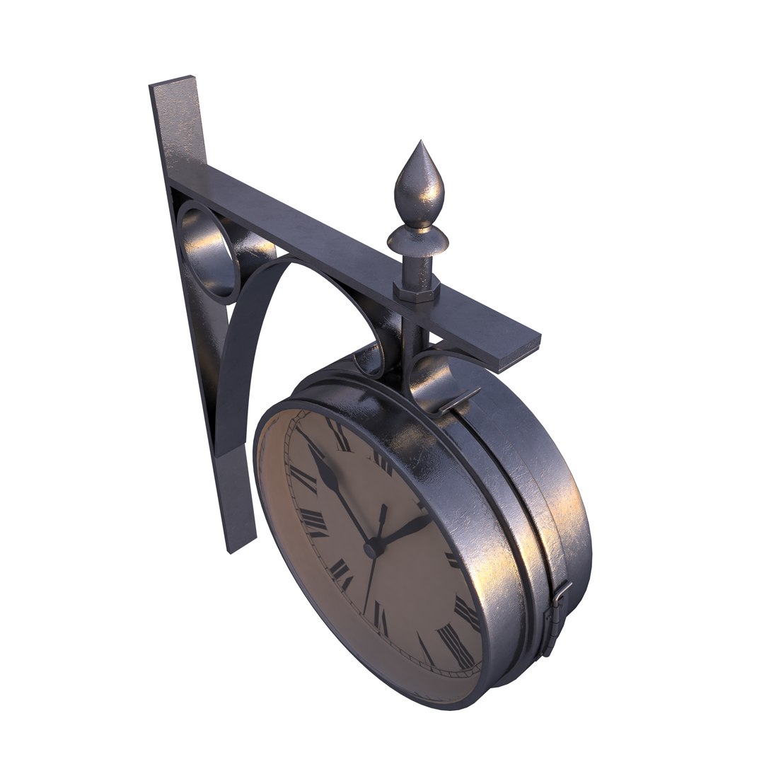 Train Clock 3D Model - TurboSquid 2054947