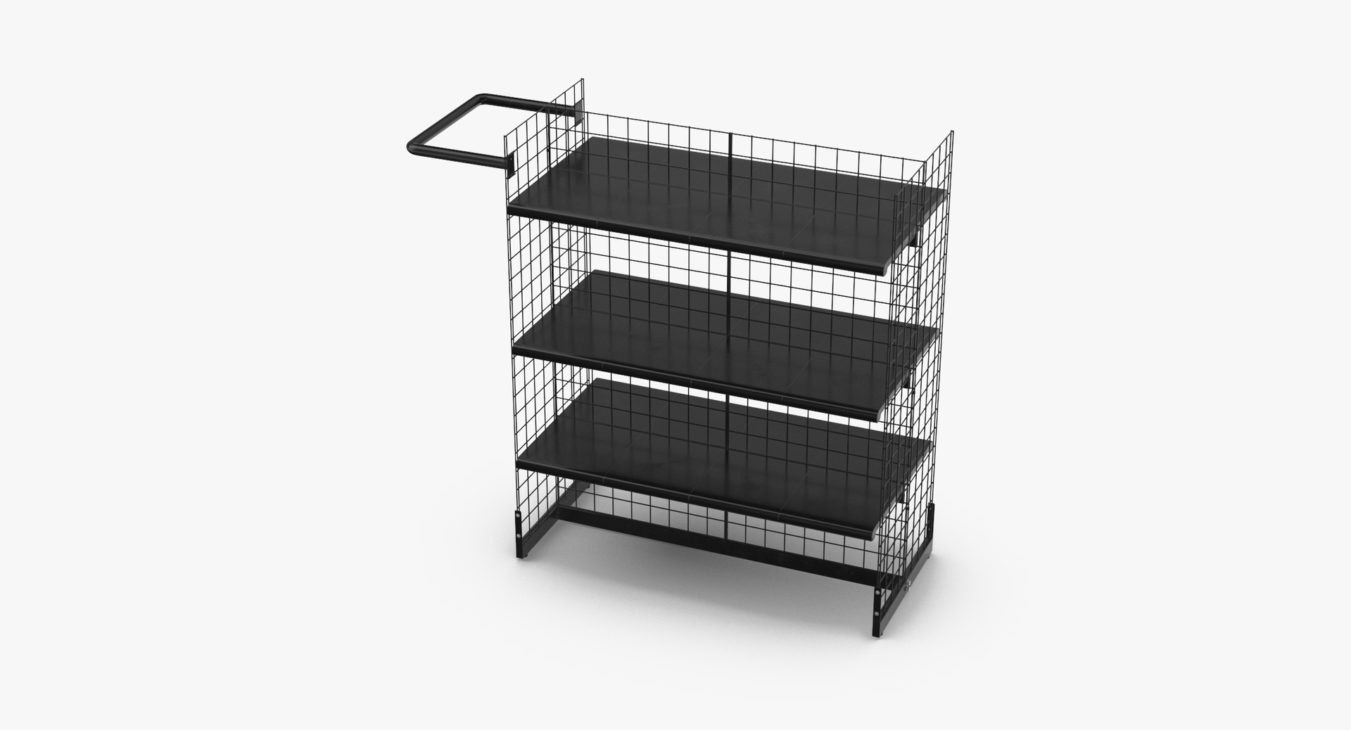 3D display racks retail slat model - TurboSquid 1246223