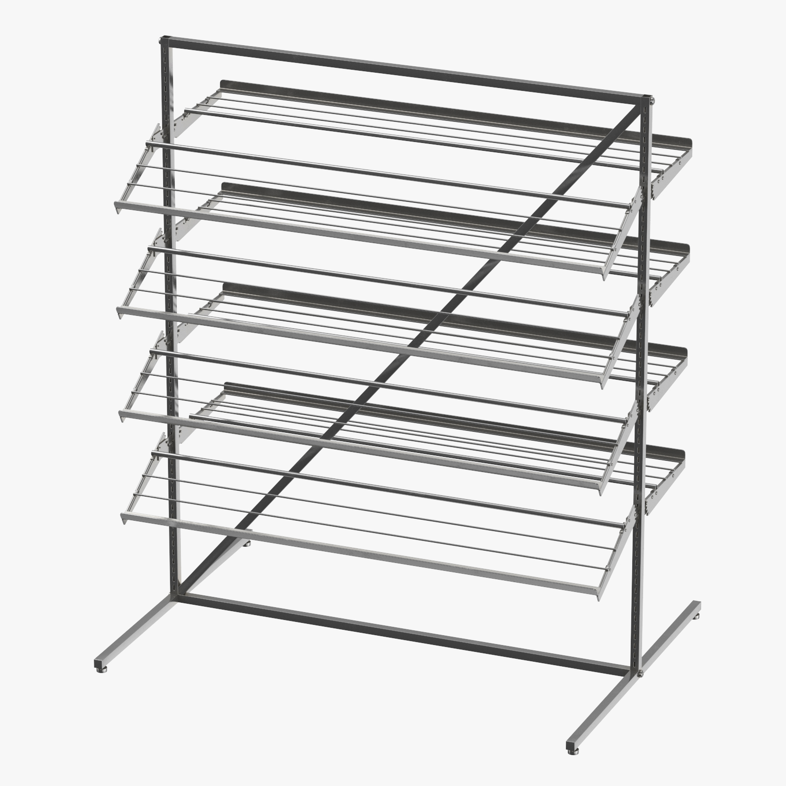 3D display racks retail slat model - TurboSquid 1246223