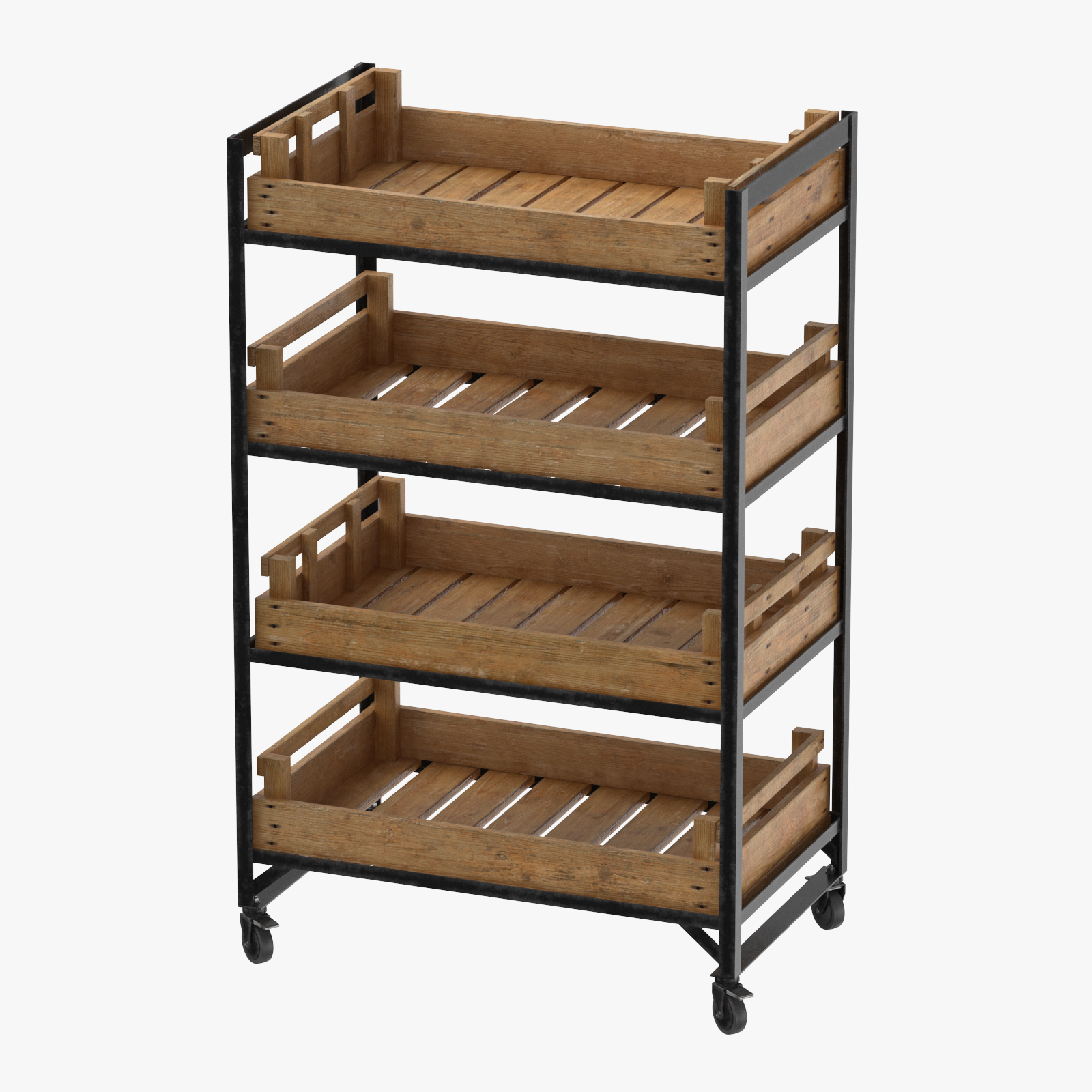 3D display racks retail slat model - TurboSquid 1246223