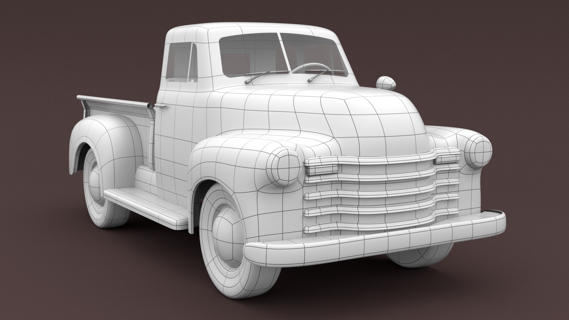 3D 1951 Chevrolet Pickup 3100 Model - TurboSquid 1597341