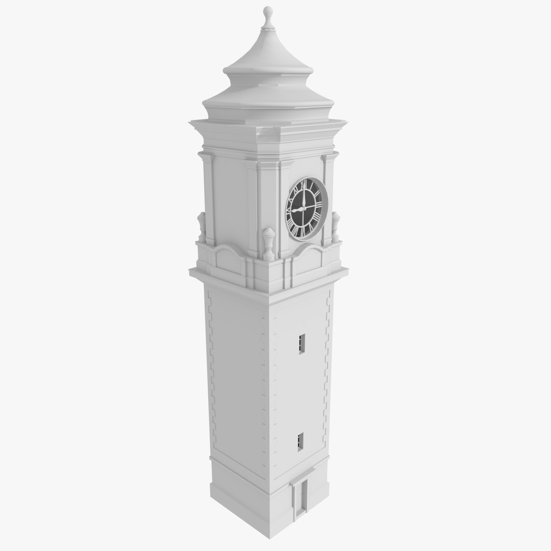 3d Clock Tower Interior Exterior Model