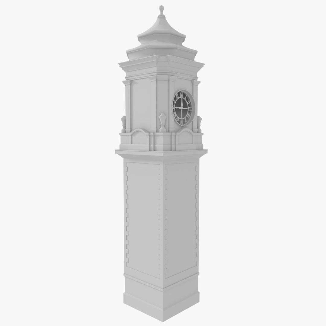 3d Clock Tower Interior Exterior Model