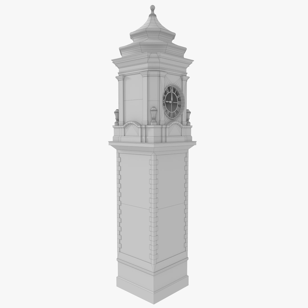 3d Clock Tower Interior Exterior Model