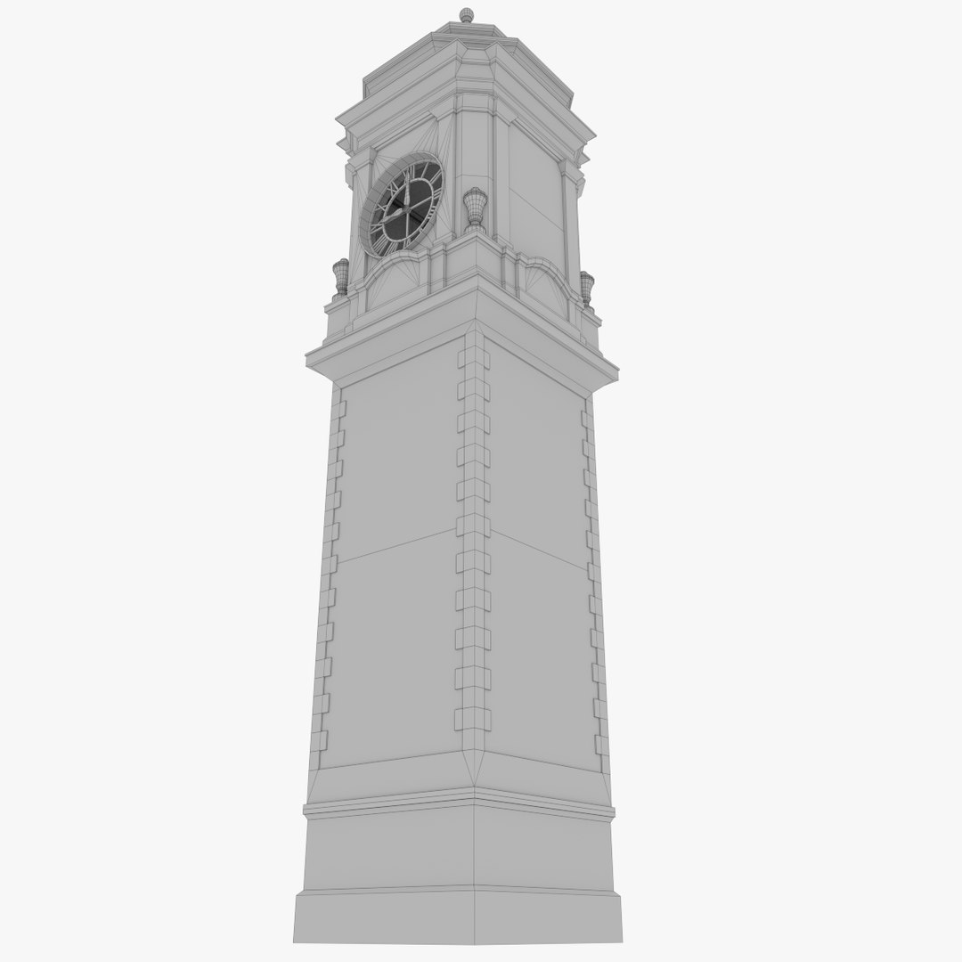 3d Clock Tower Interior Exterior Model