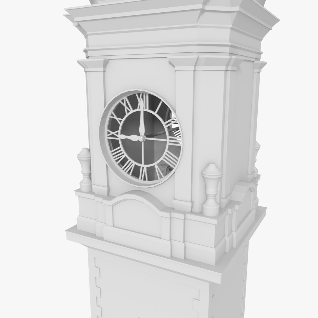 3d Clock Tower Interior Exterior Model