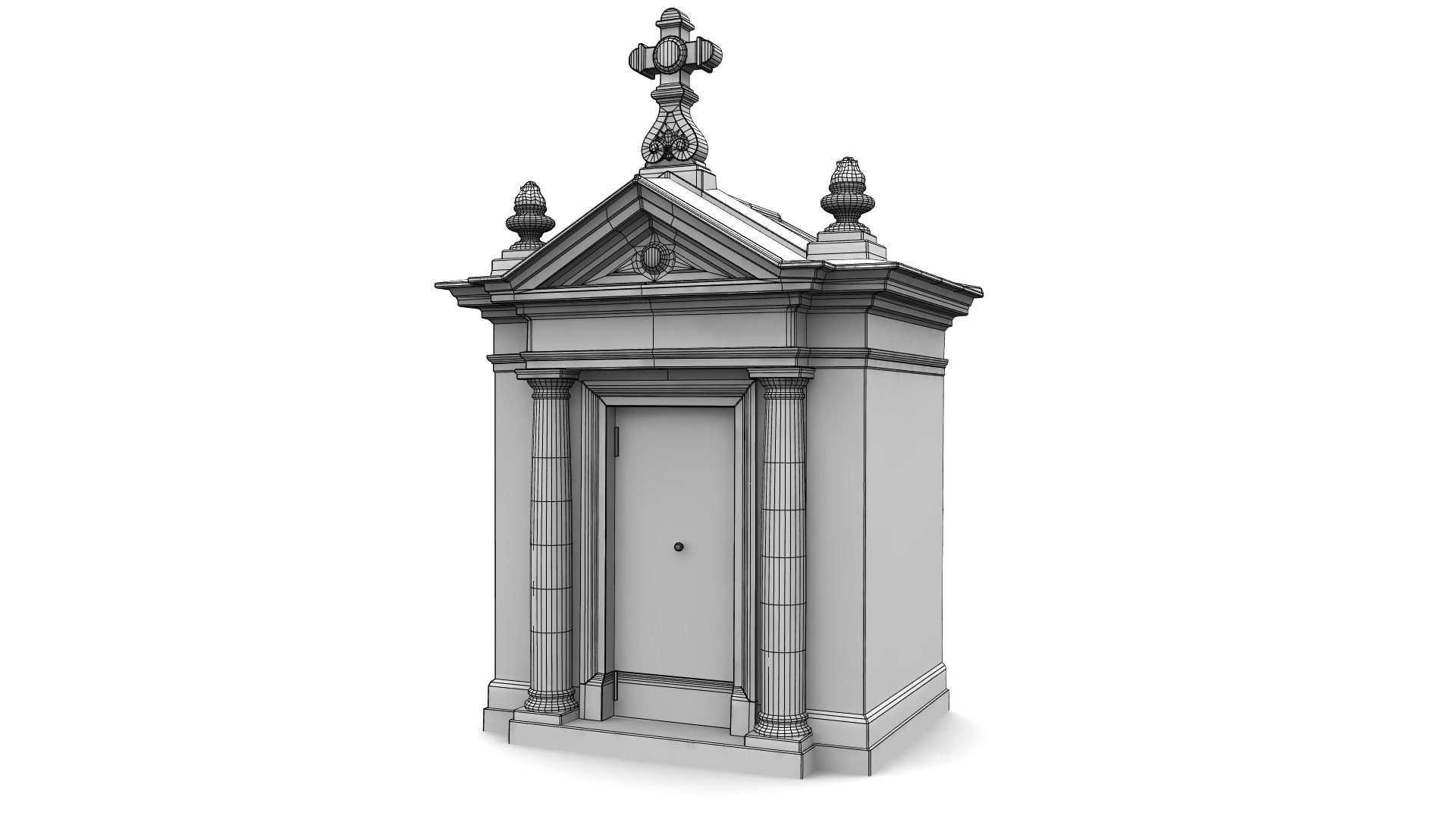 Mausoleum Crypt Building Model - TurboSquid 1606090