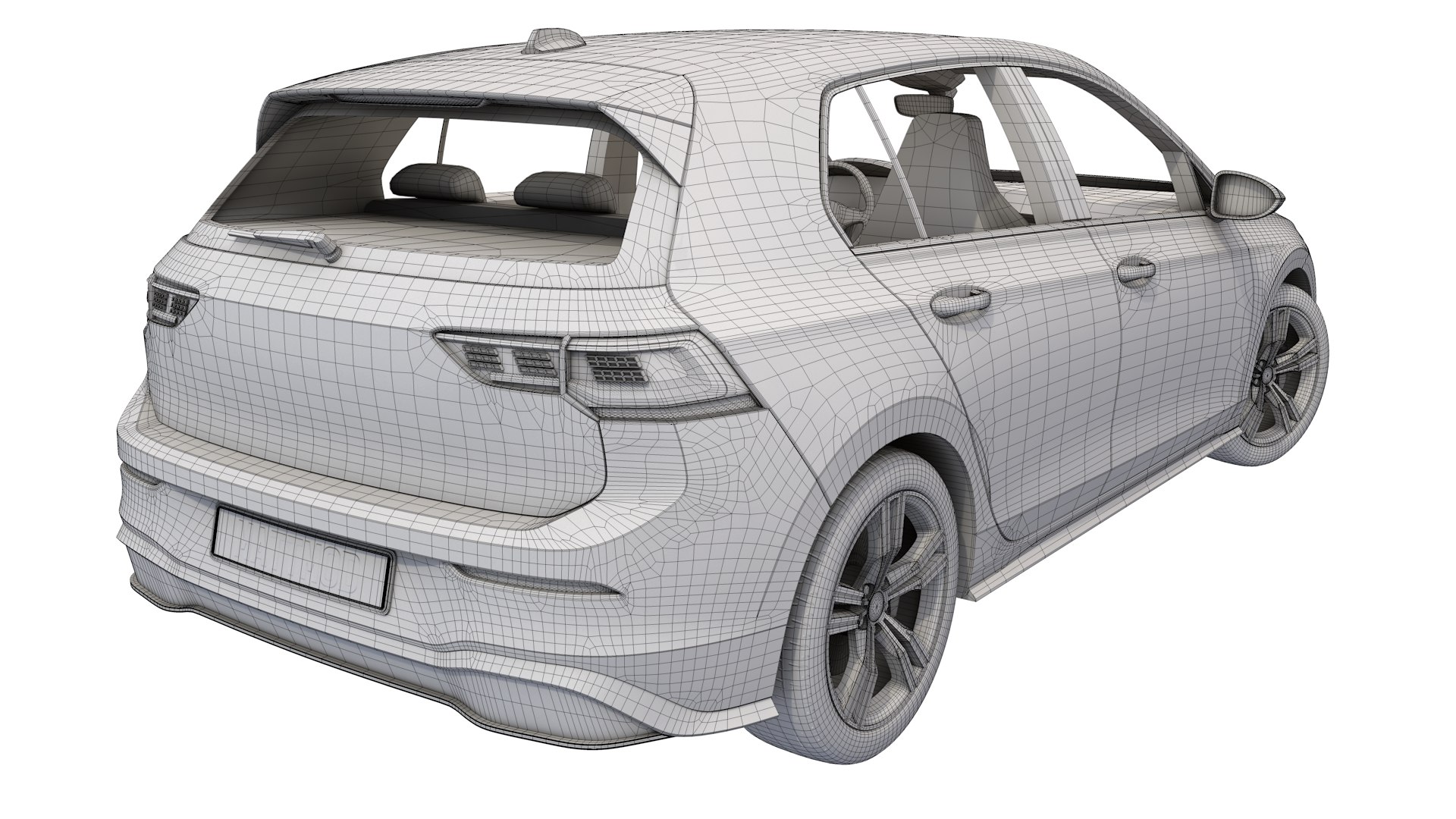 3D Generic Euro Hatchback Model - TurboSquid 2186934
