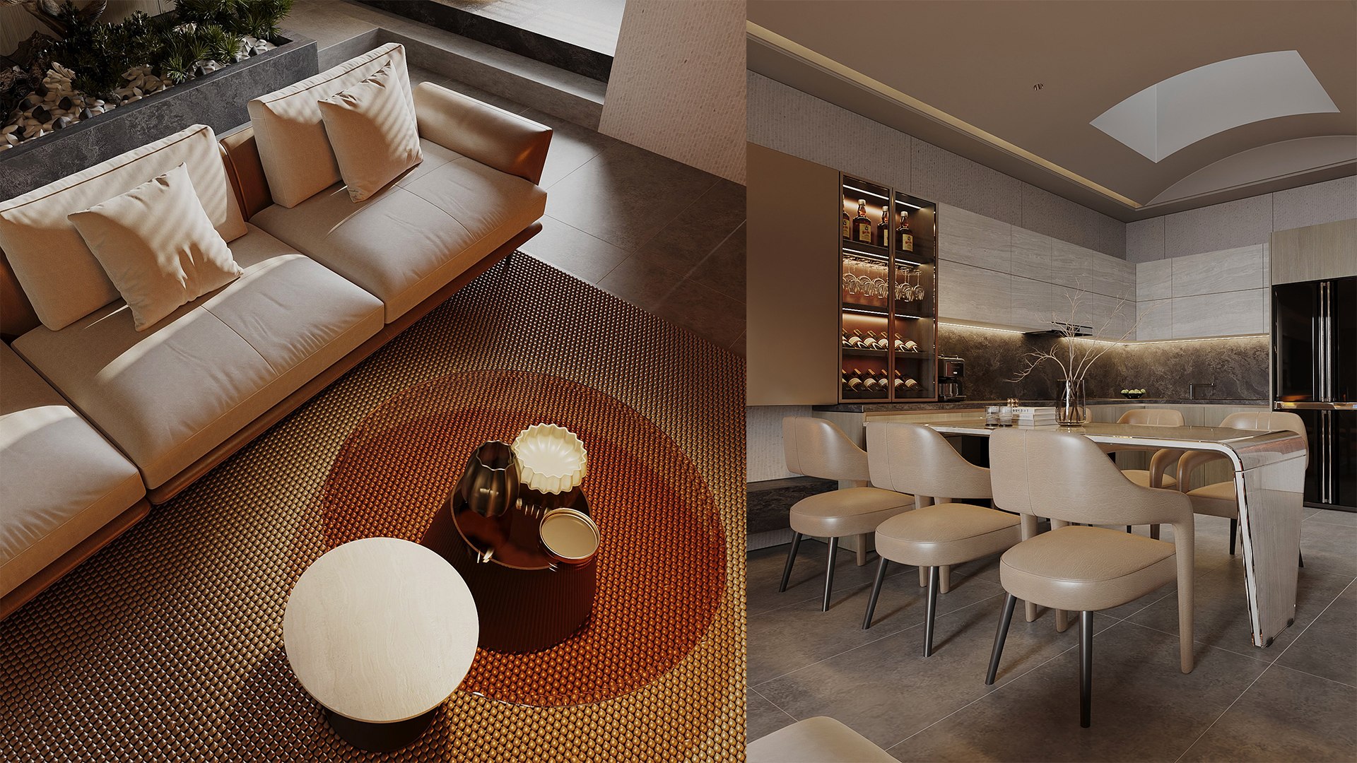 Open Space Of Sneech 01 - Living Kitchen Dining - MAX FBX OBJ SKP ...