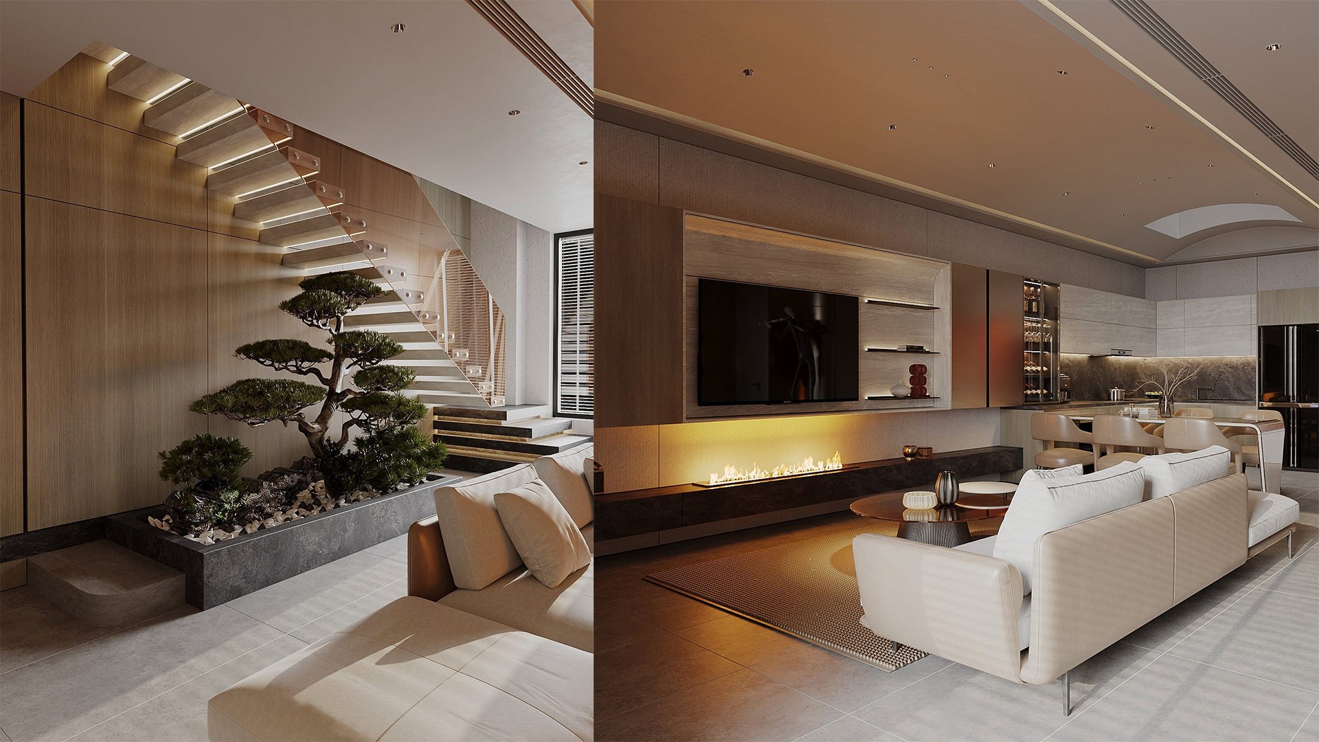 Open Space Of Sneech 01 - Living Kitchen Dining - MAX FBX OBJ SKP ...