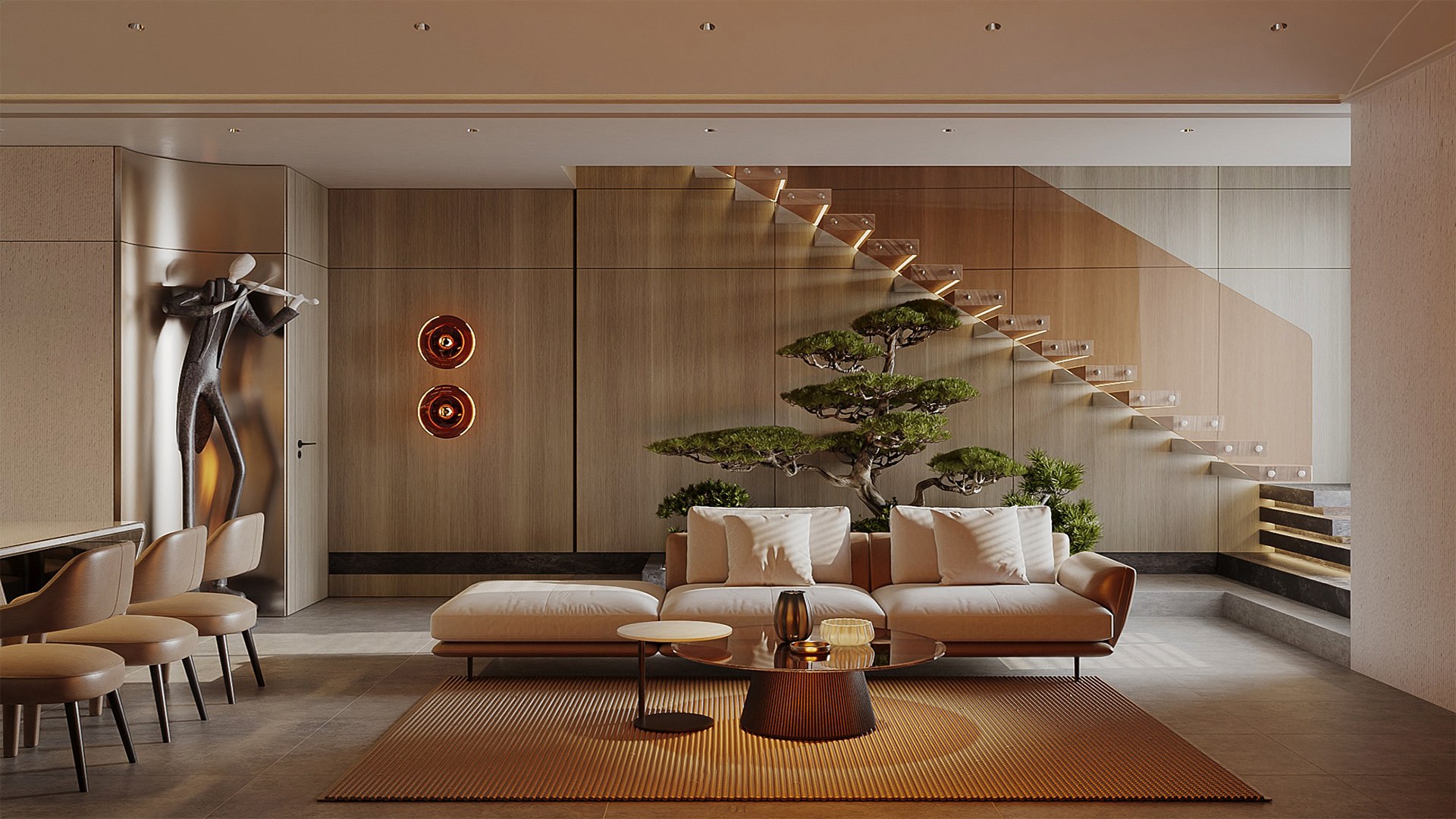 Open Space Of Sneech 01 - Living Kitchen Dining - MAX FBX OBJ SKP ...