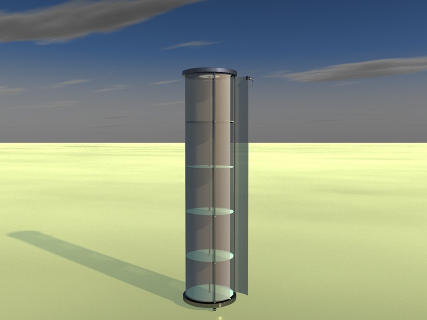 Glass Display Case 3d C4d