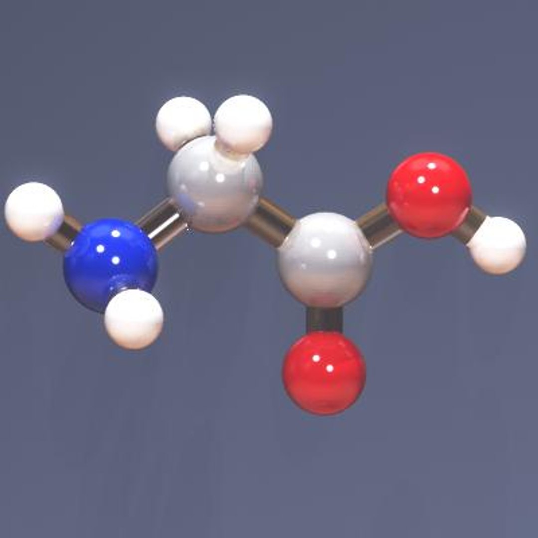 Molecule Glycine 3d Model