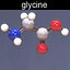 molecule glycine 3d model