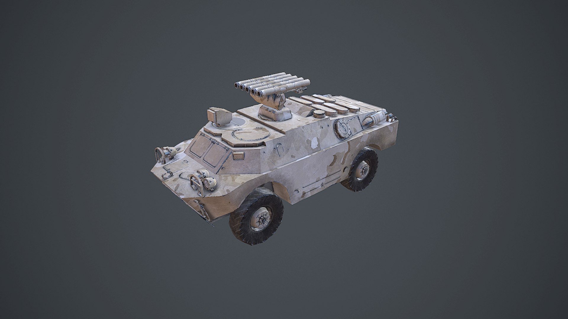 brdm-3 rocket launcher 3d model