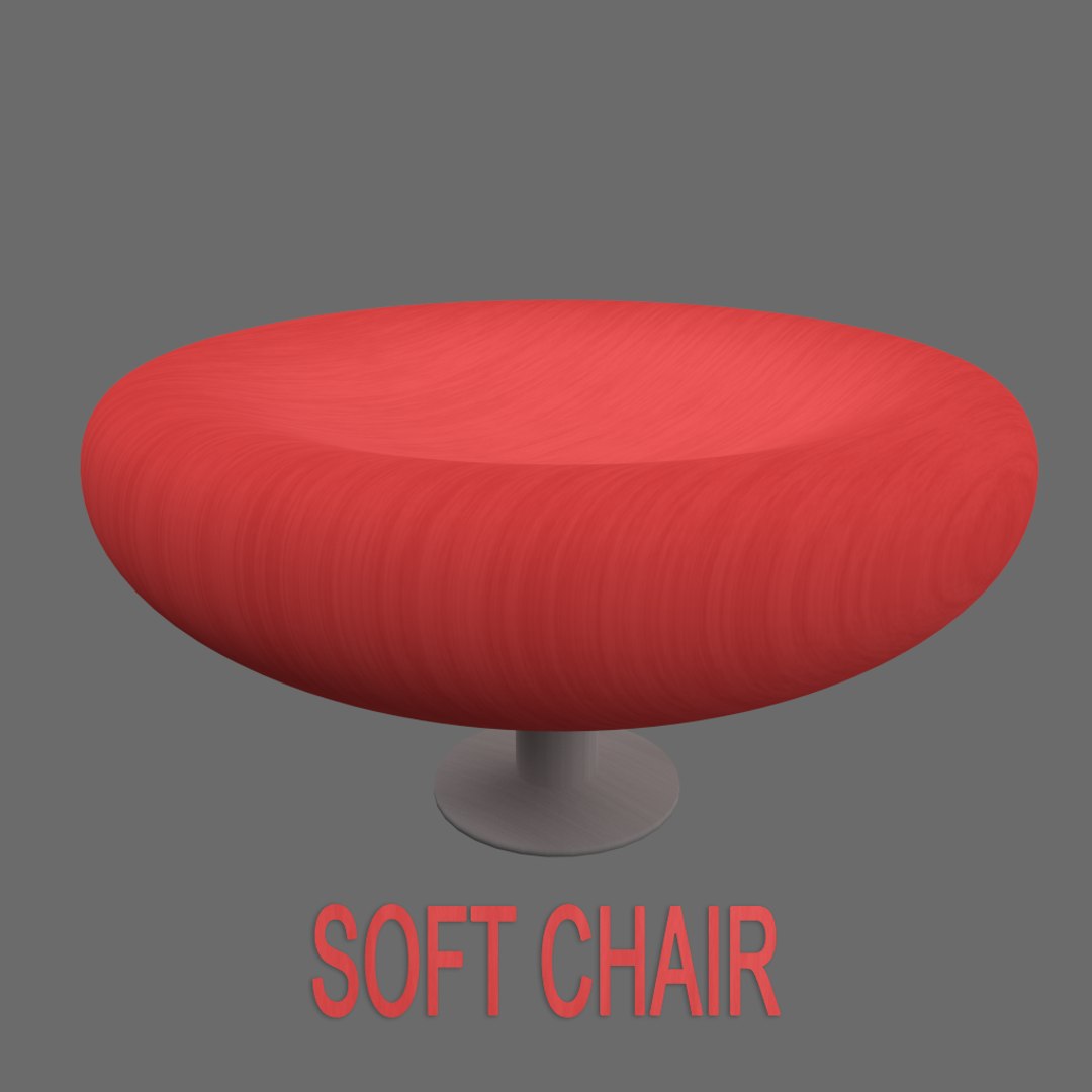 3d Small Cup Shaped Chair