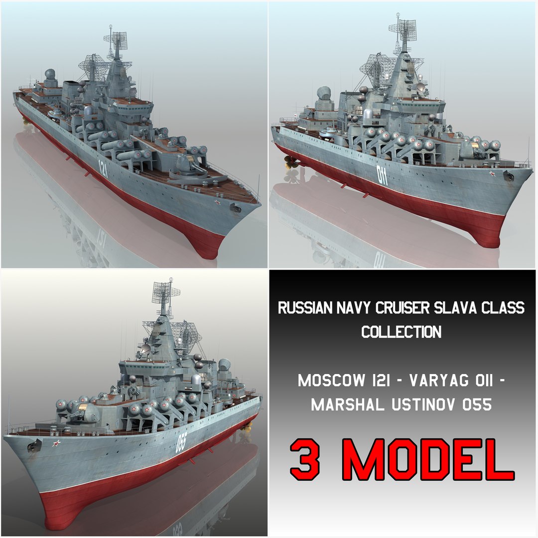 Russian Navy Cruiser Slava Class Collection 3D - TurboSquid 1888771