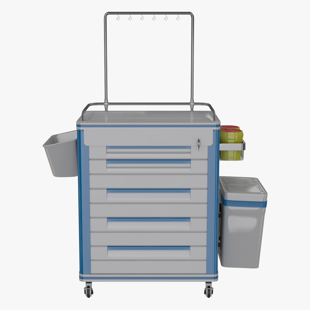 medical equipment trolley 3d fbx