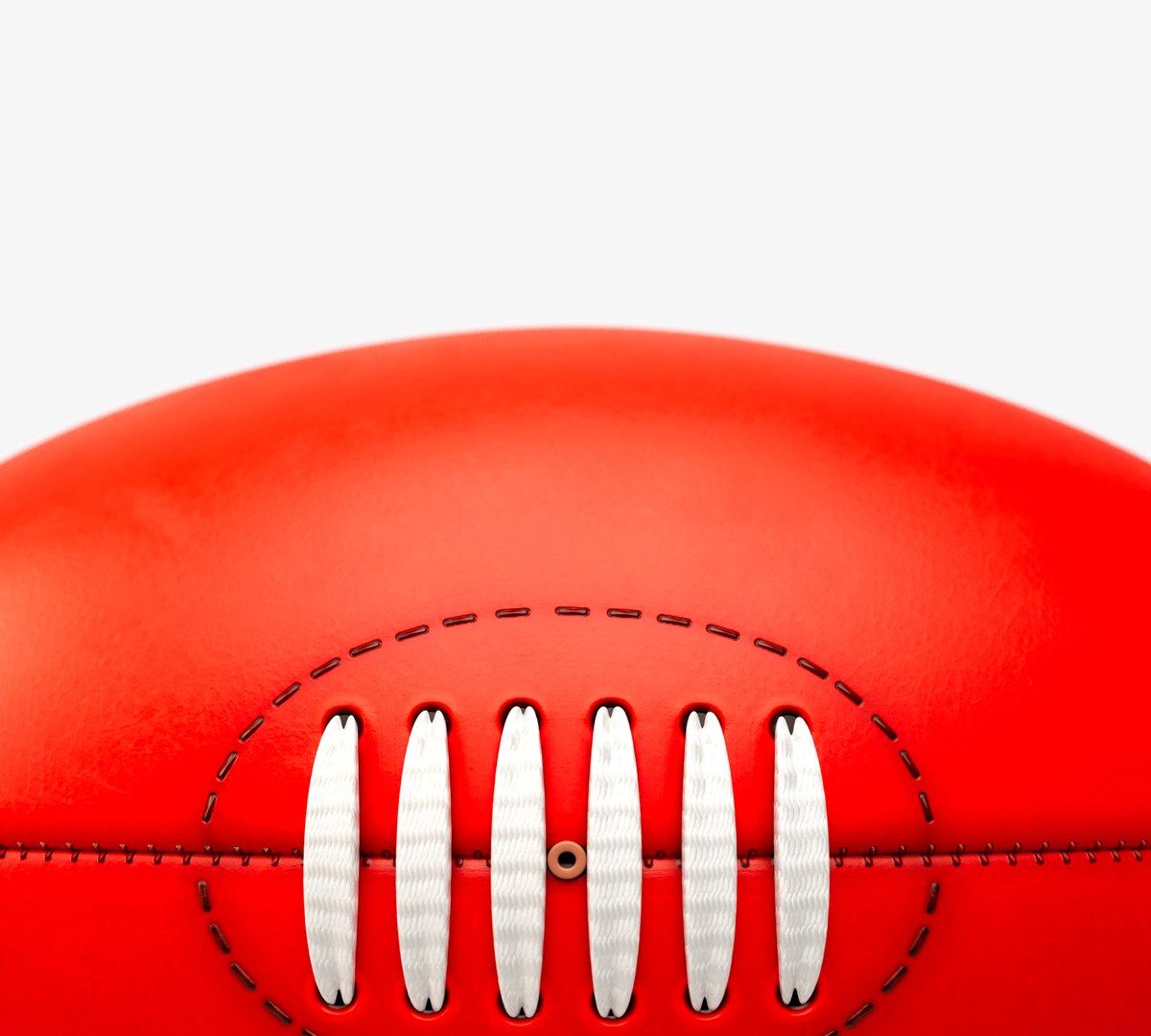 Aussie Rules Football Ball Red 3D - TurboSquid 2275981