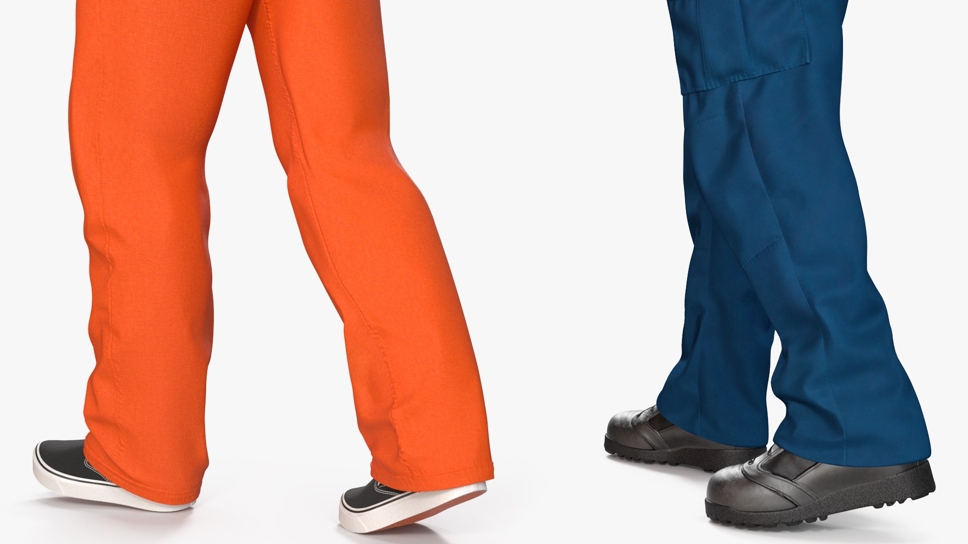 3D Police Officer Escorting Black Prisoner Model - TurboSquid 2377667