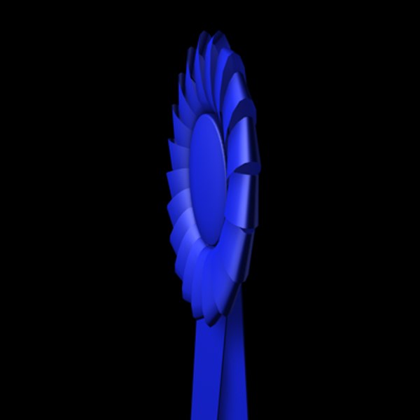 3d blue ribbon