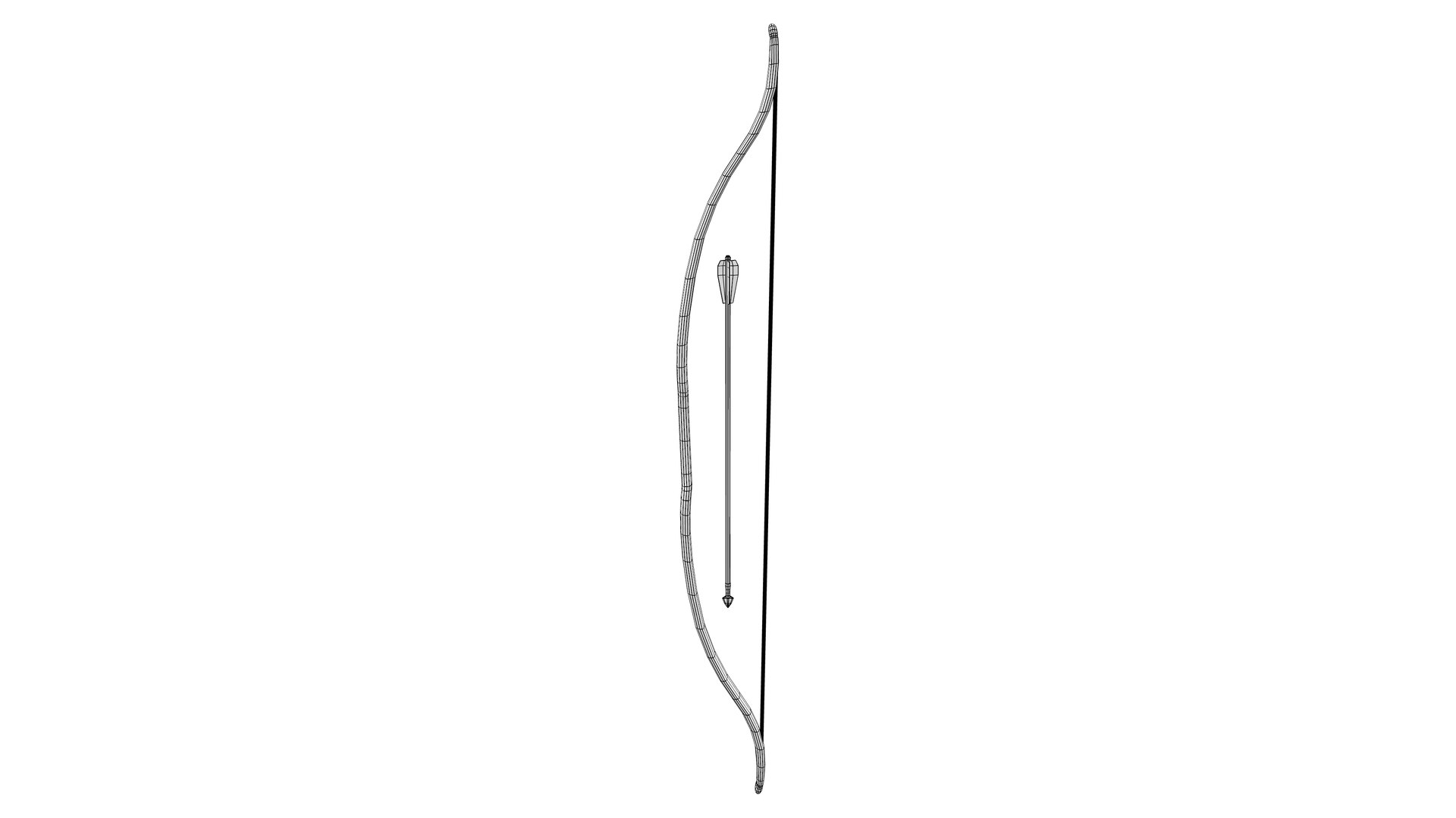 3D Hunter Bow With Arrow Model - TurboSquid 2002963