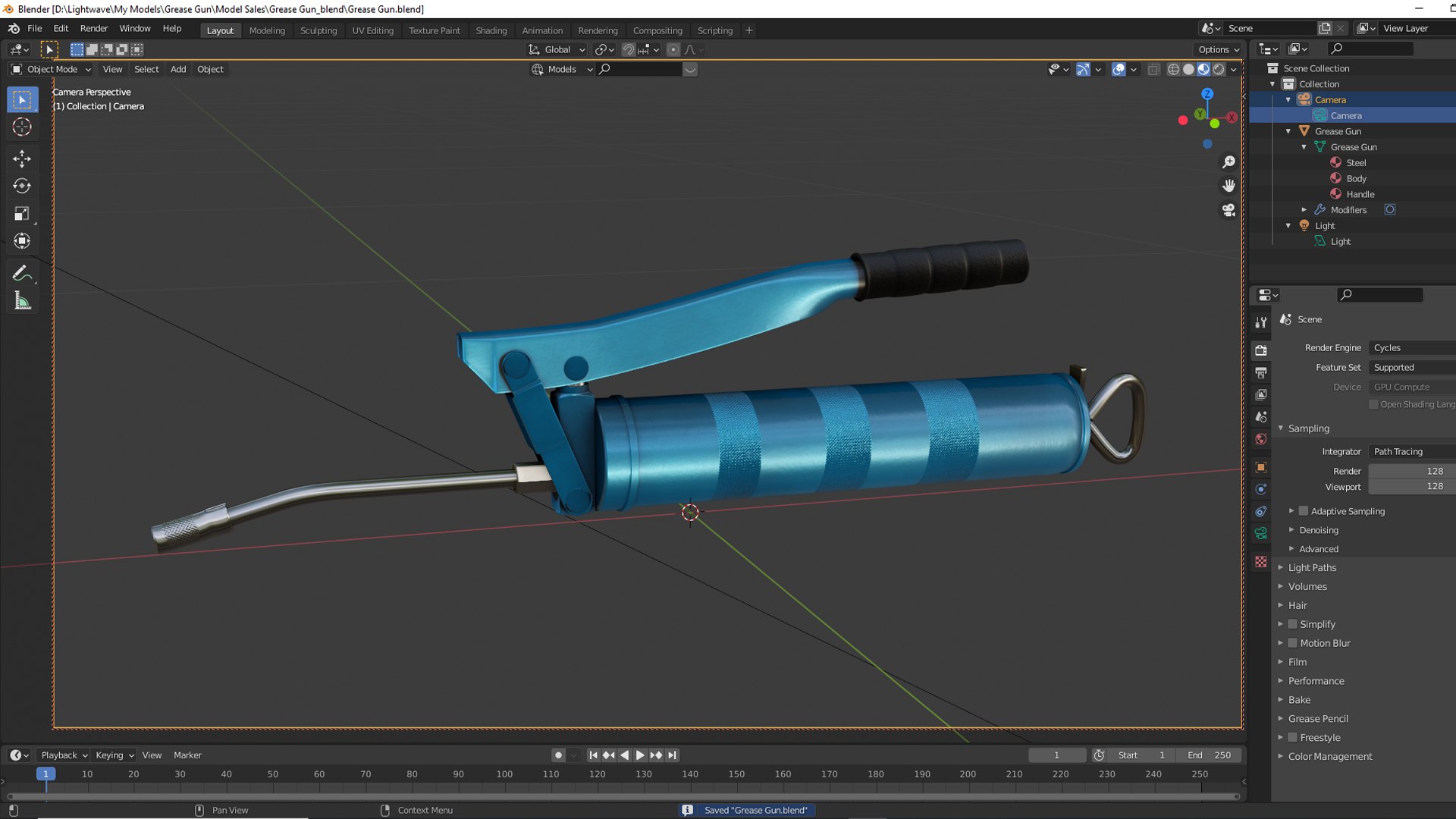 Grease gun 3D model - TurboSquid 1698238