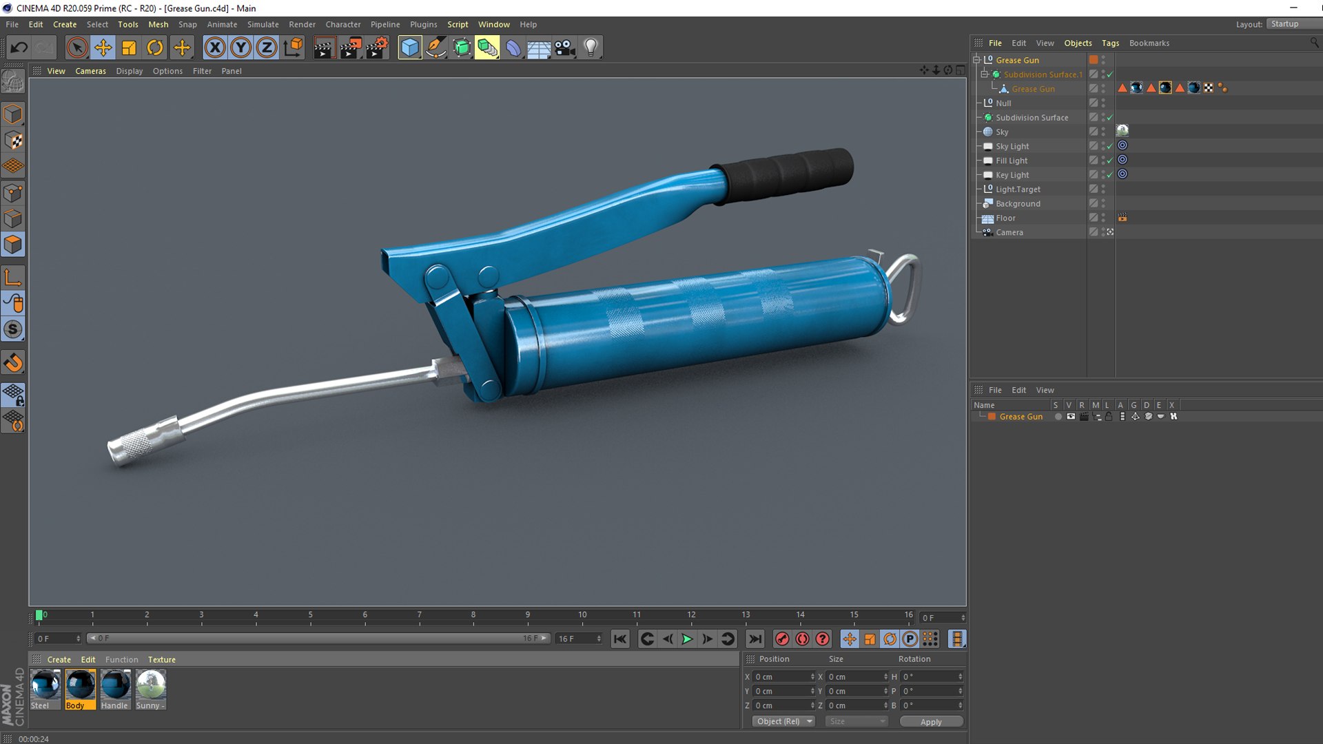 Grease gun 3D model - TurboSquid 1698238