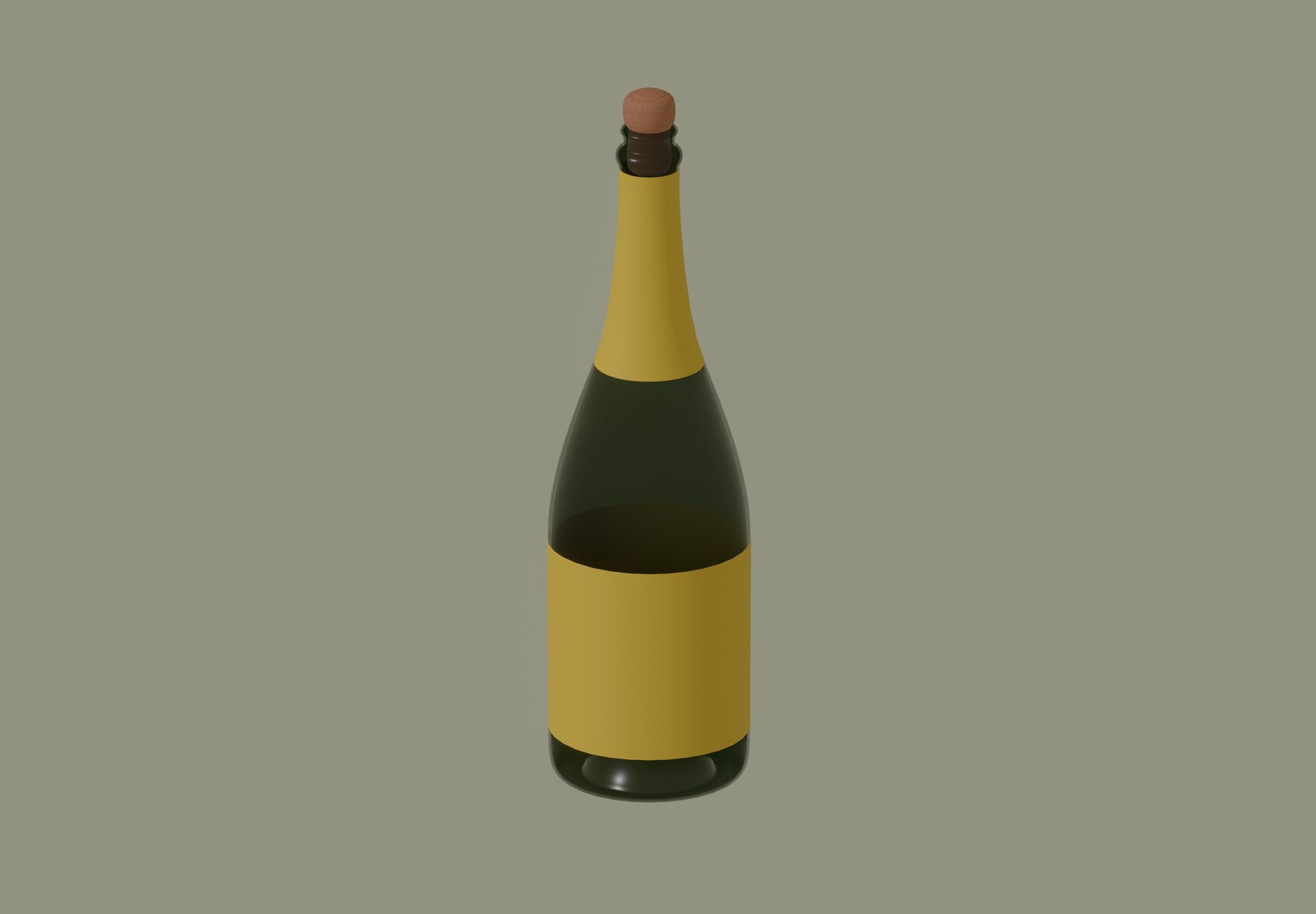 Champagne Bottle 3D model - TurboSquid 2058717