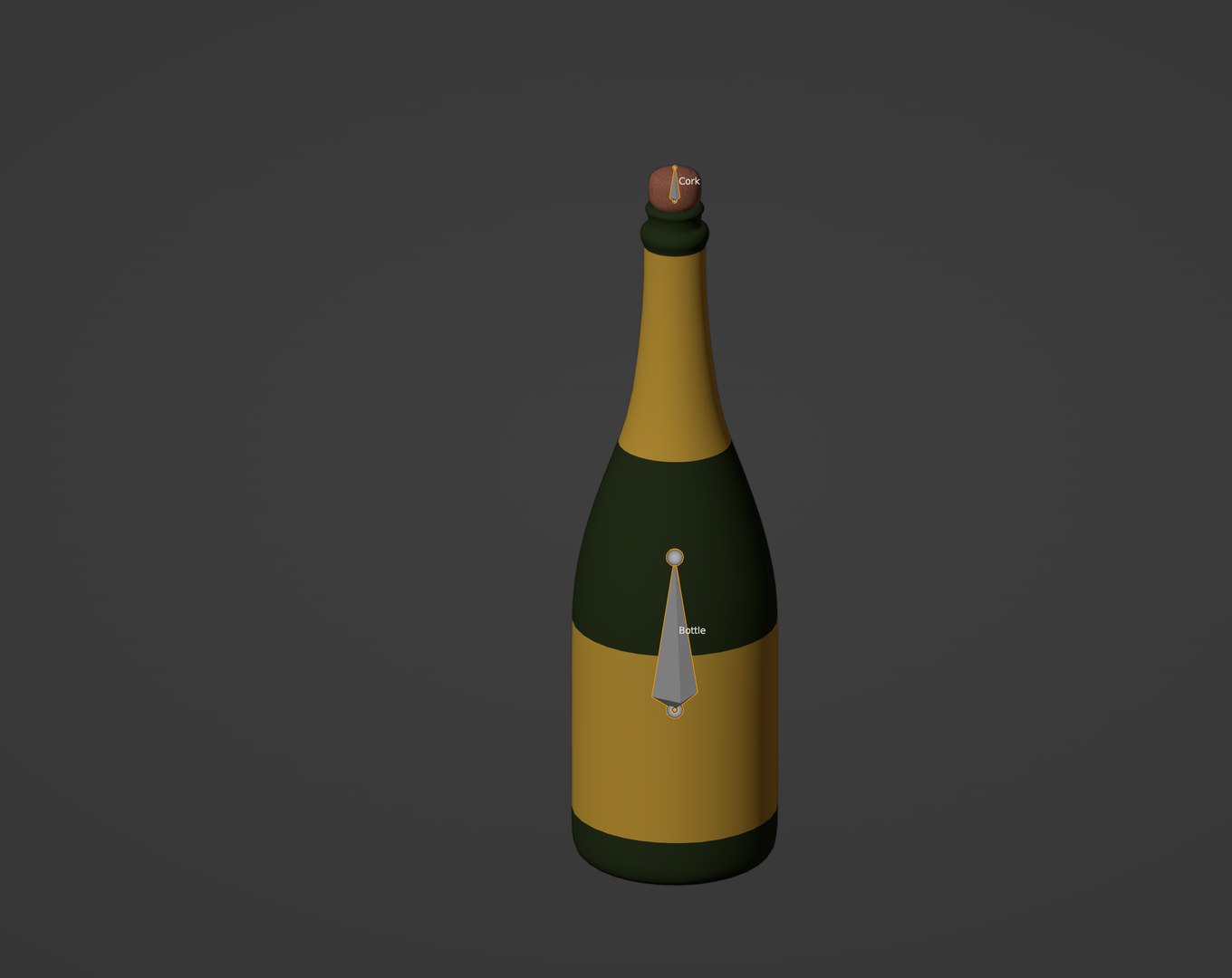 Champagne Bottle 3D model - TurboSquid 2058717