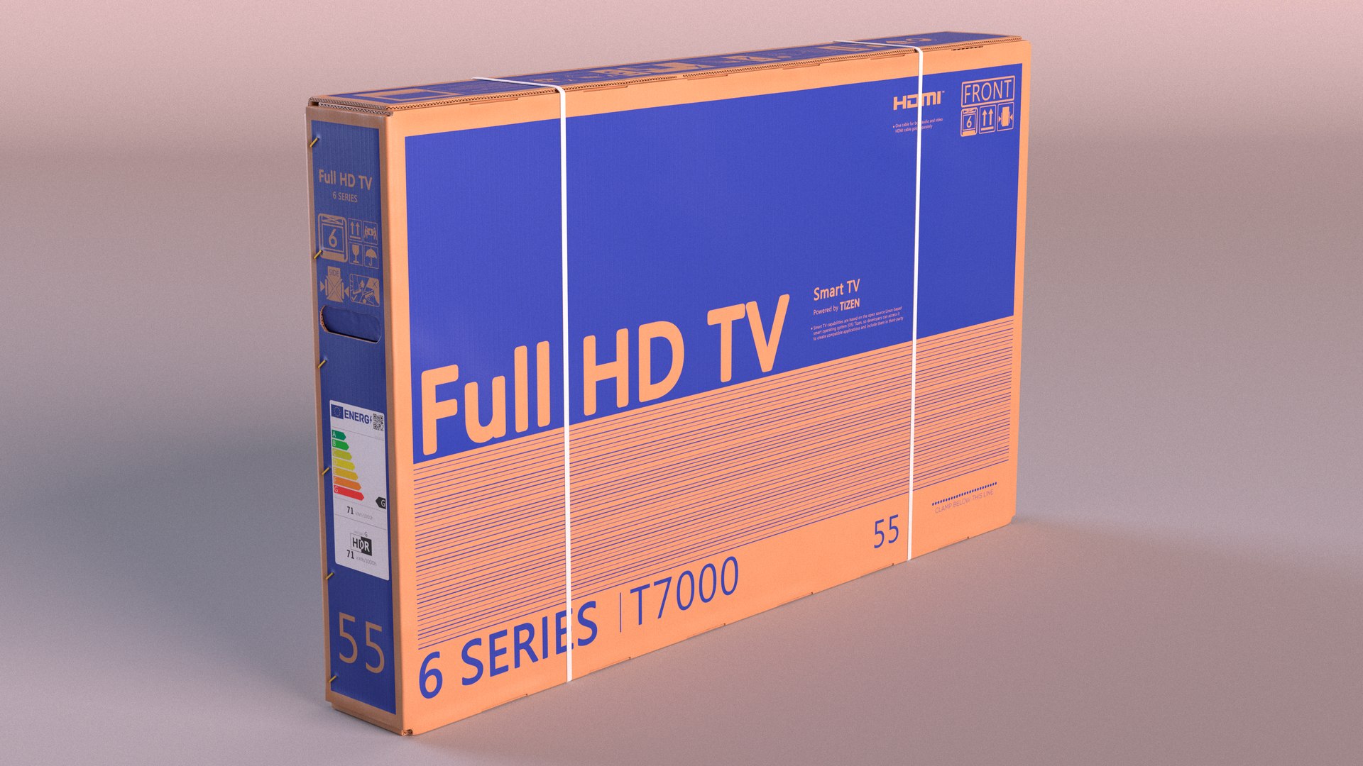 3D 55 Inch TV Packaging Carton Box Model - TurboSquid 2126510