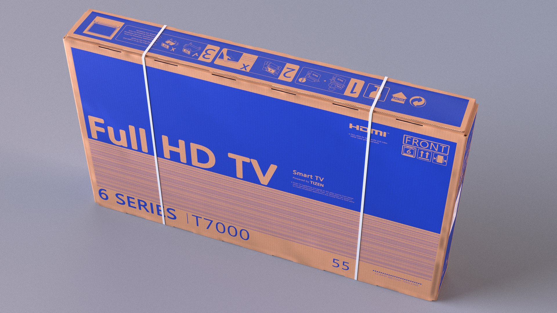 3D 55 Inch TV Packaging Carton Box Model - TurboSquid 2126510