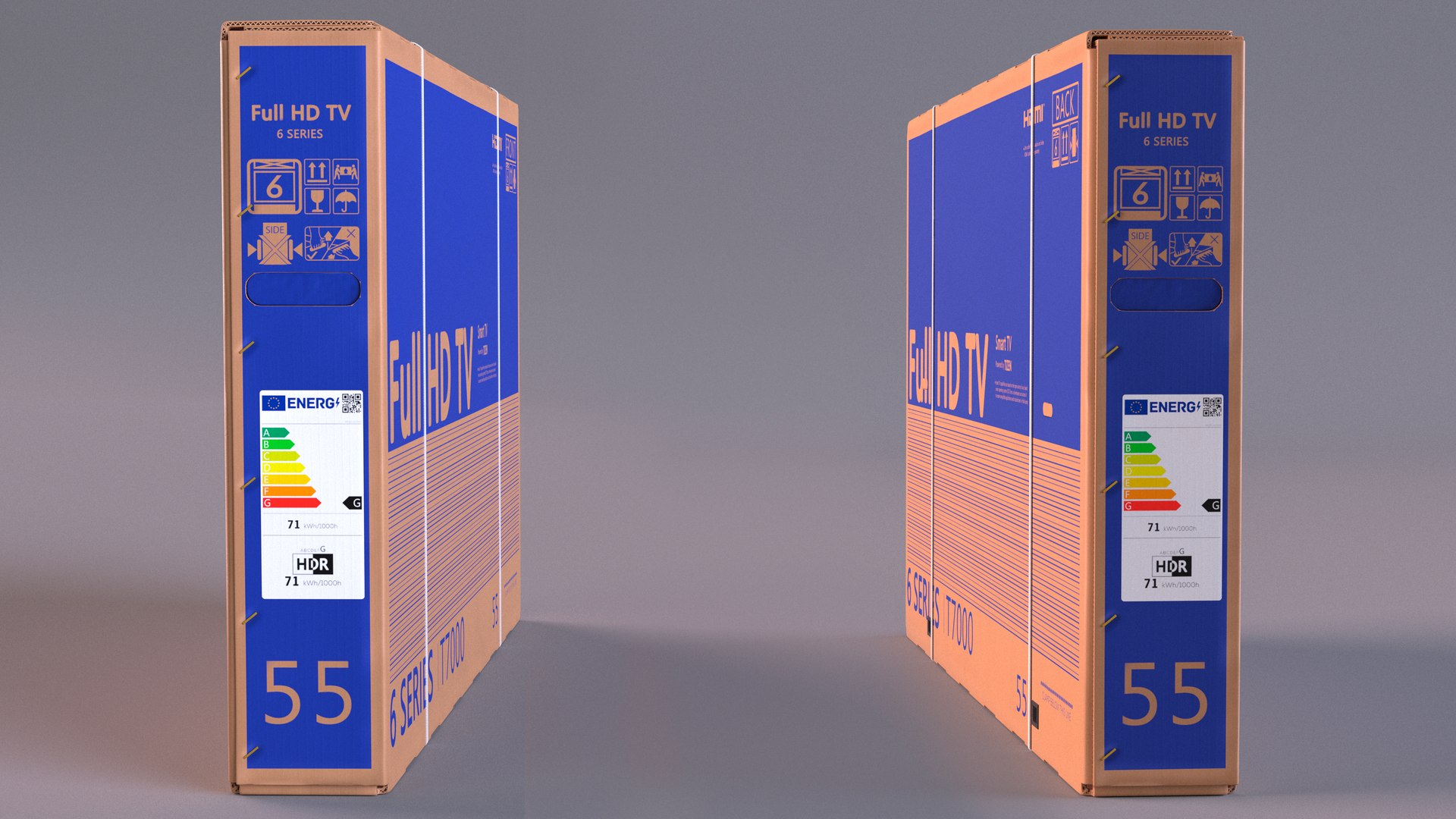 3D 55 Inch TV Packaging Carton Box Model - TurboSquid 2126510