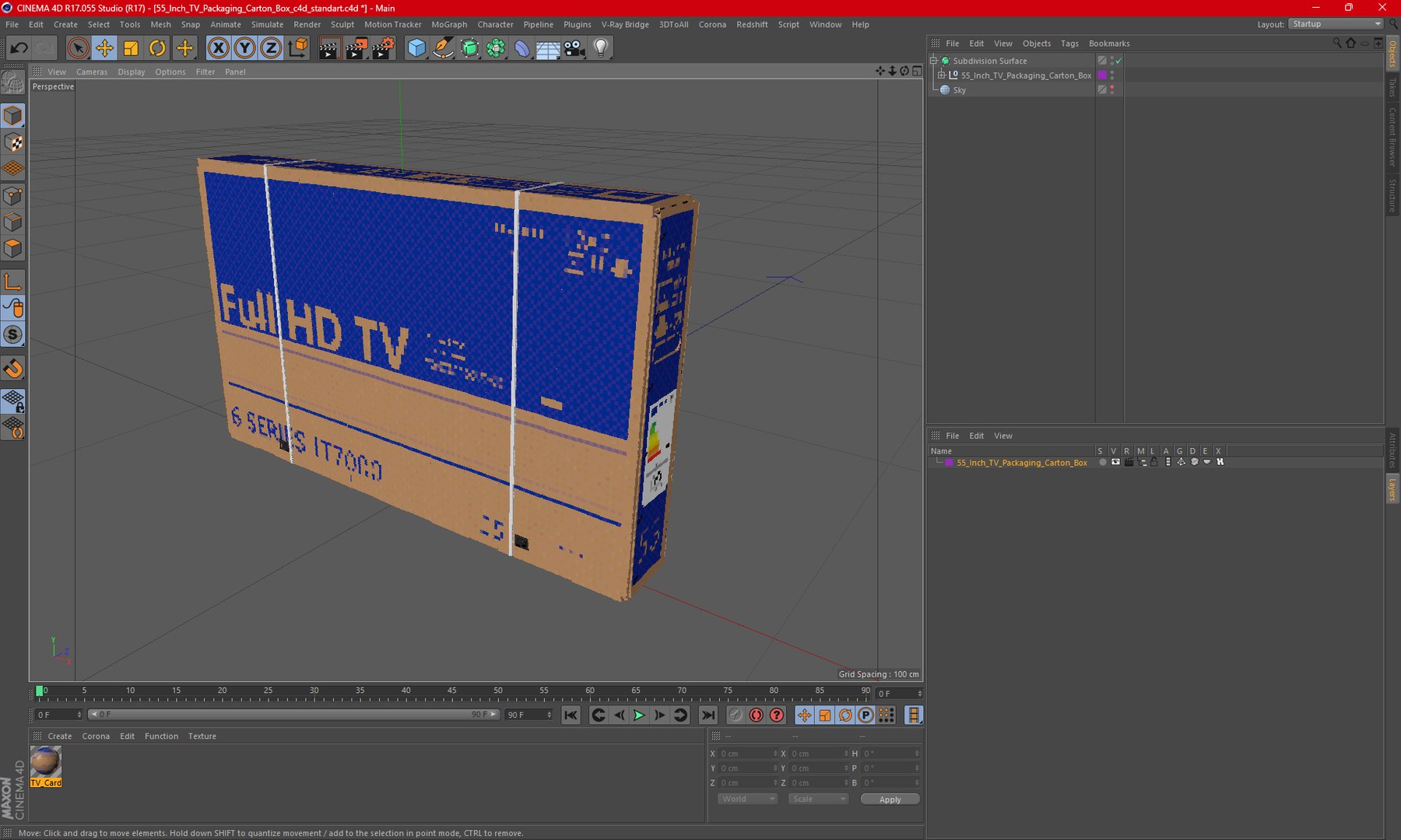 3D 55 Inch TV Packaging Carton Box model - TurboSquid 2126510