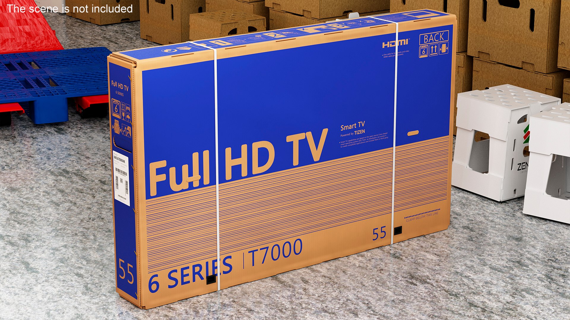 3D 55 Inch TV Packaging Carton Box Model - TurboSquid 2126510
